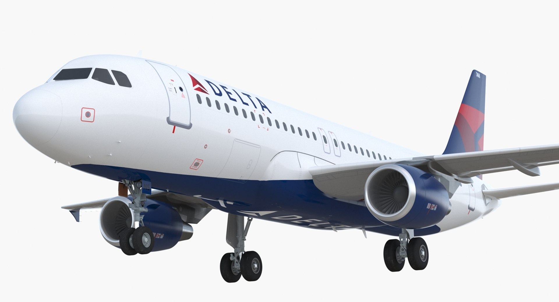 3D airbus a320 delta air lines model - TurboSquid 1290278