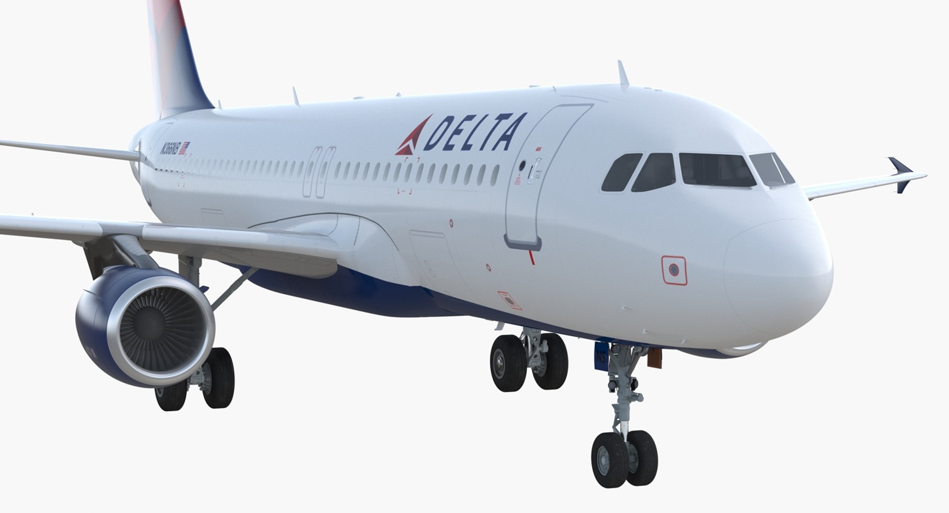 3D airbus a320 delta air lines model - TurboSquid 1290278
