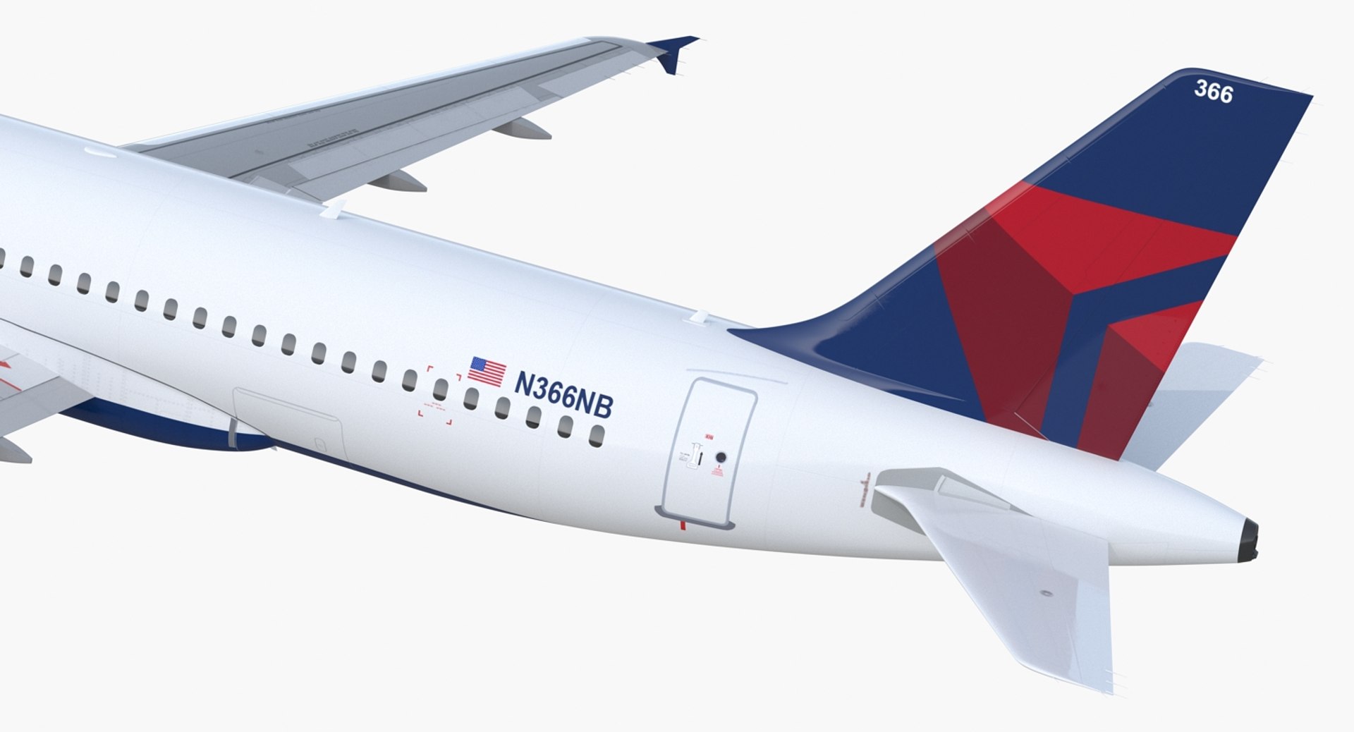 3D airbus a320 delta air lines model - TurboSquid 1290278