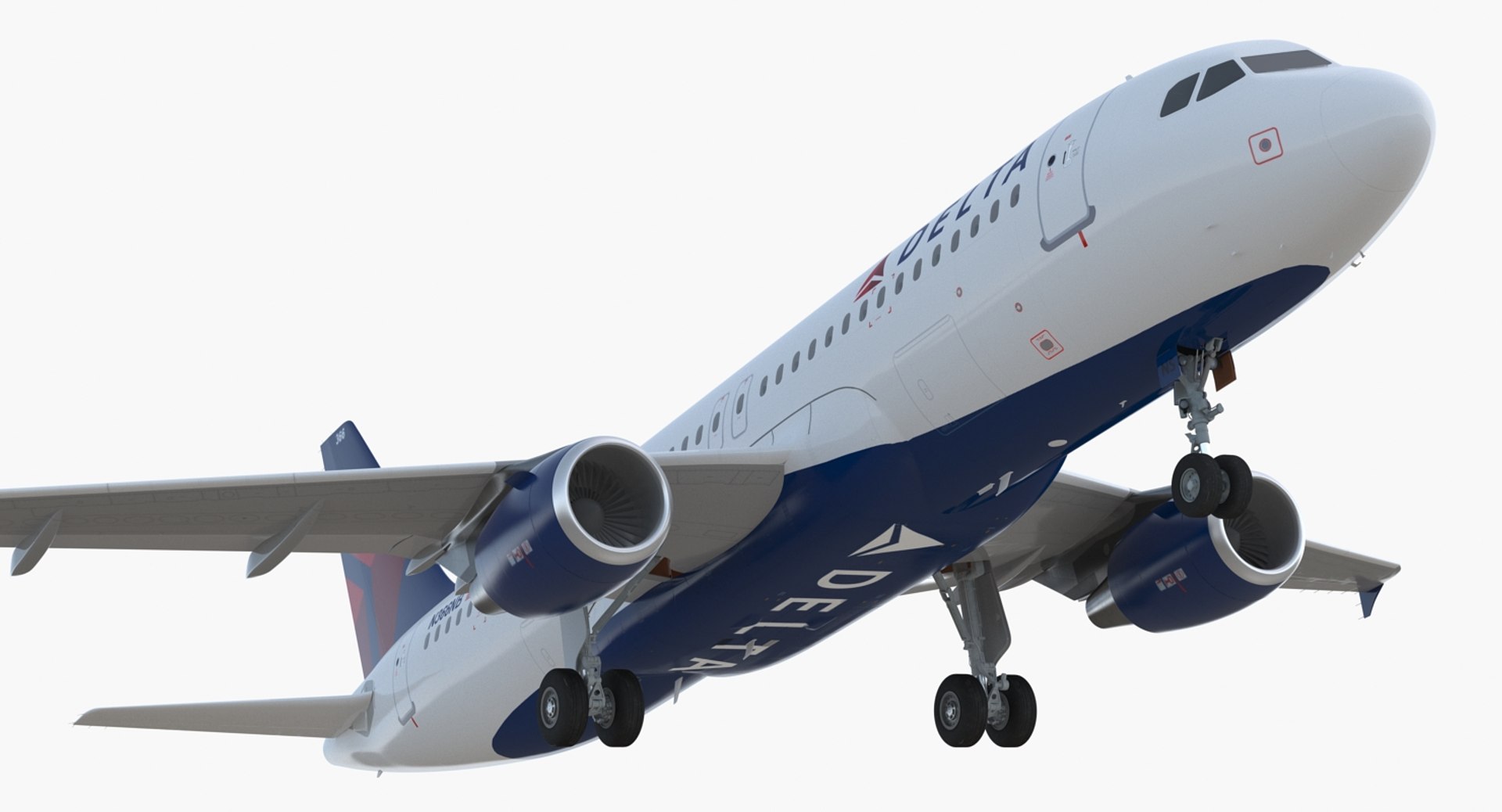 3D airbus a320 delta air lines model - TurboSquid 1290278