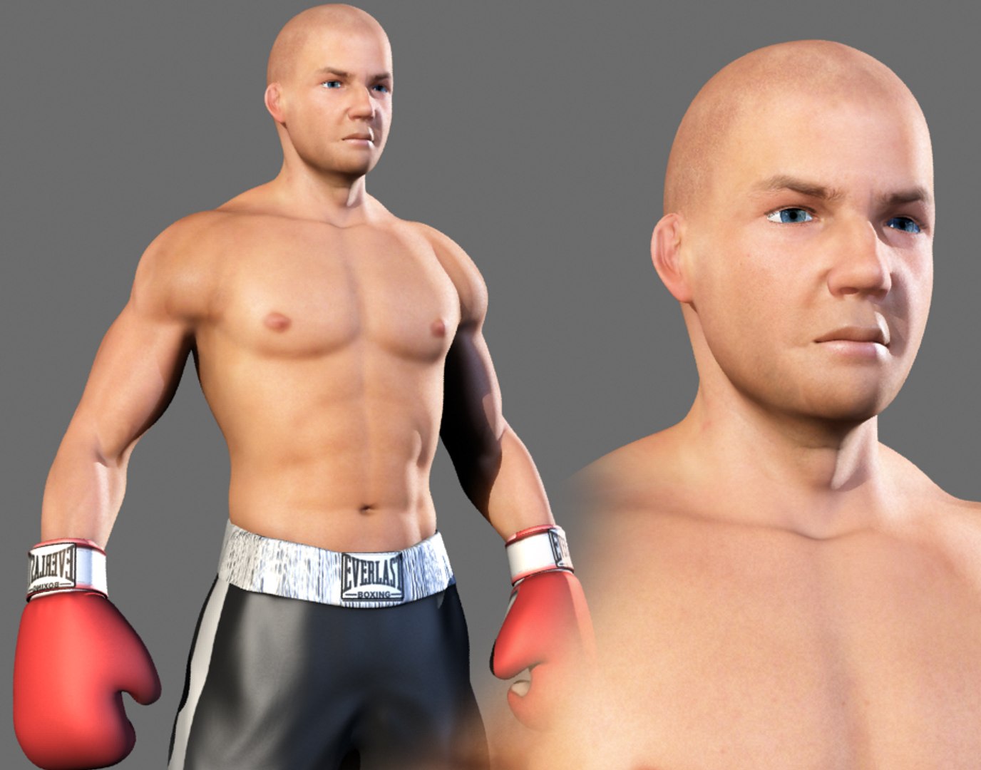 3dsmax male boxer