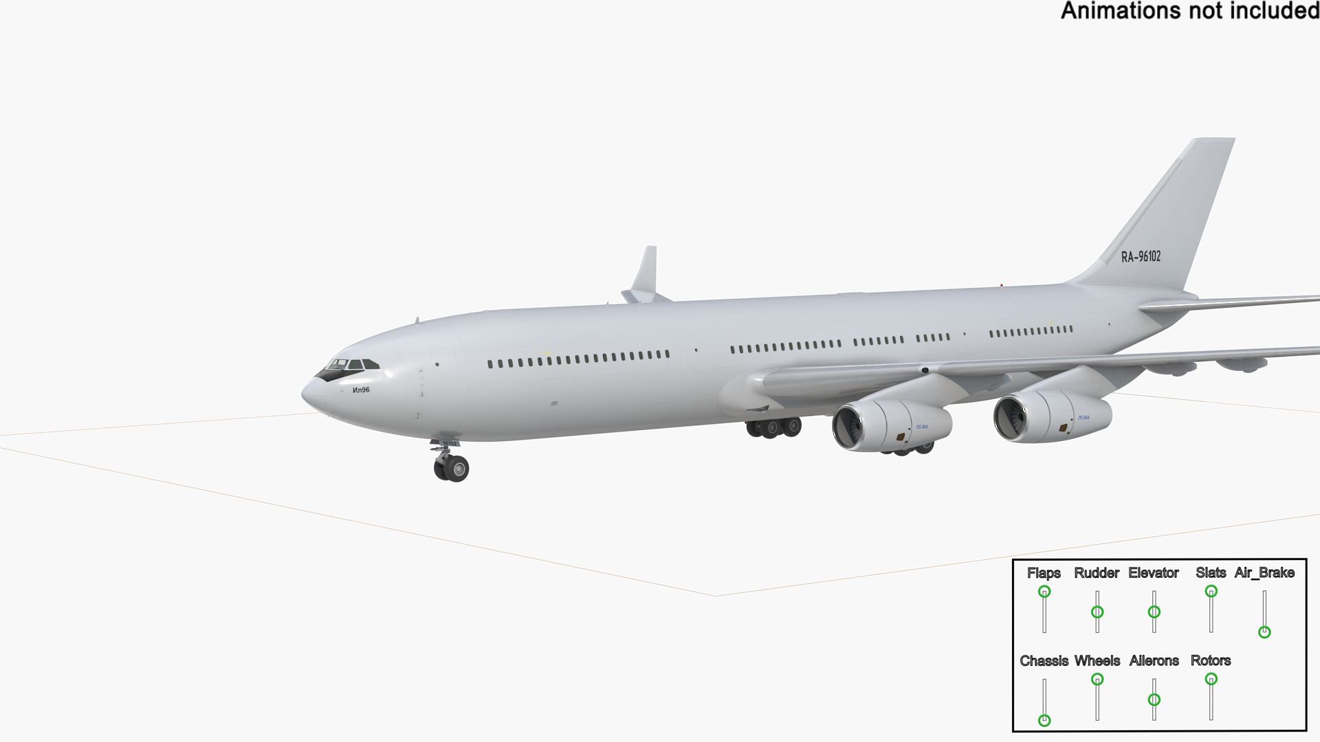 3D Ilyushin IL-96-400 Rigged - TurboSquid 1978331