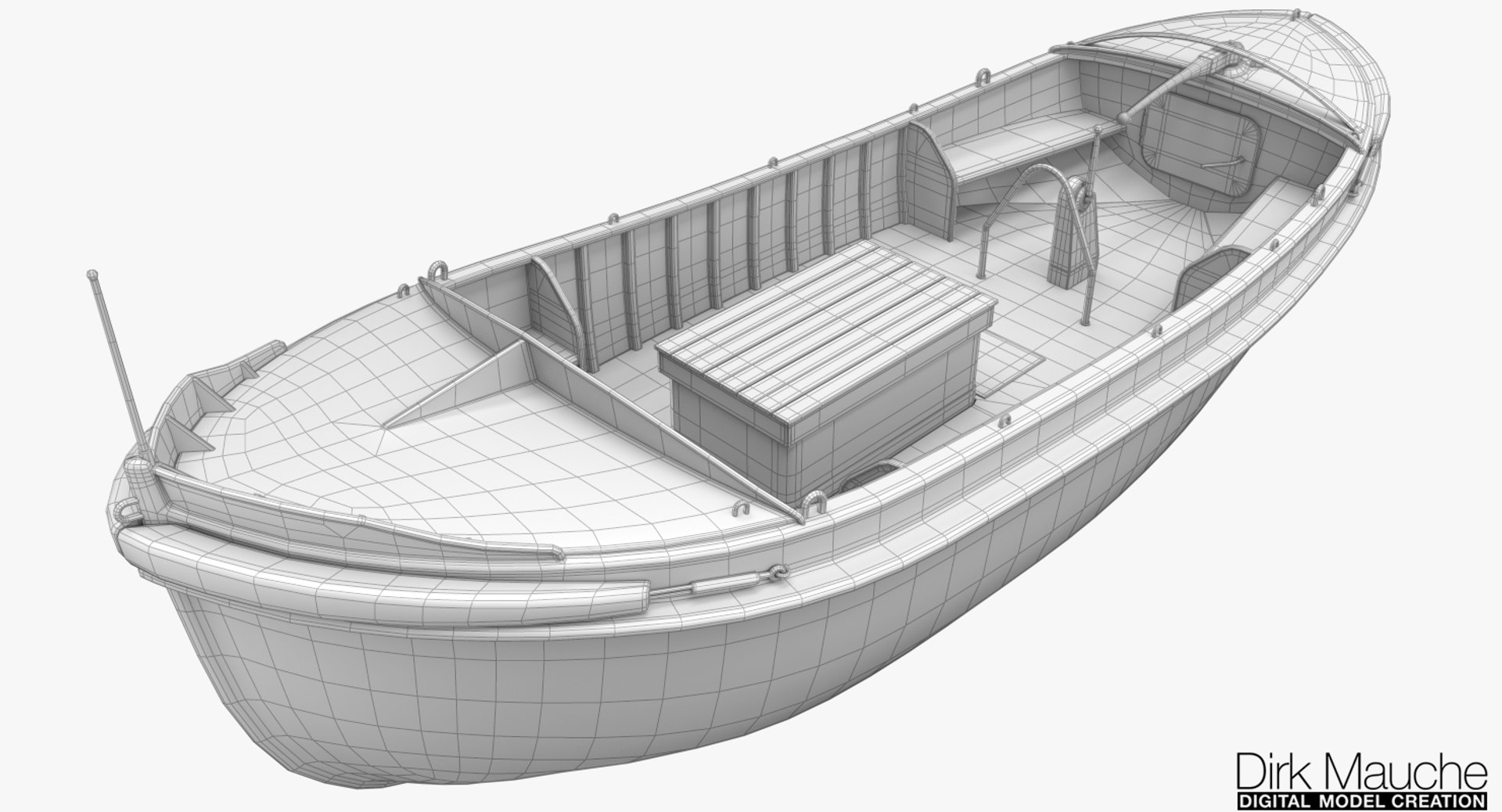 3d model mooring boat