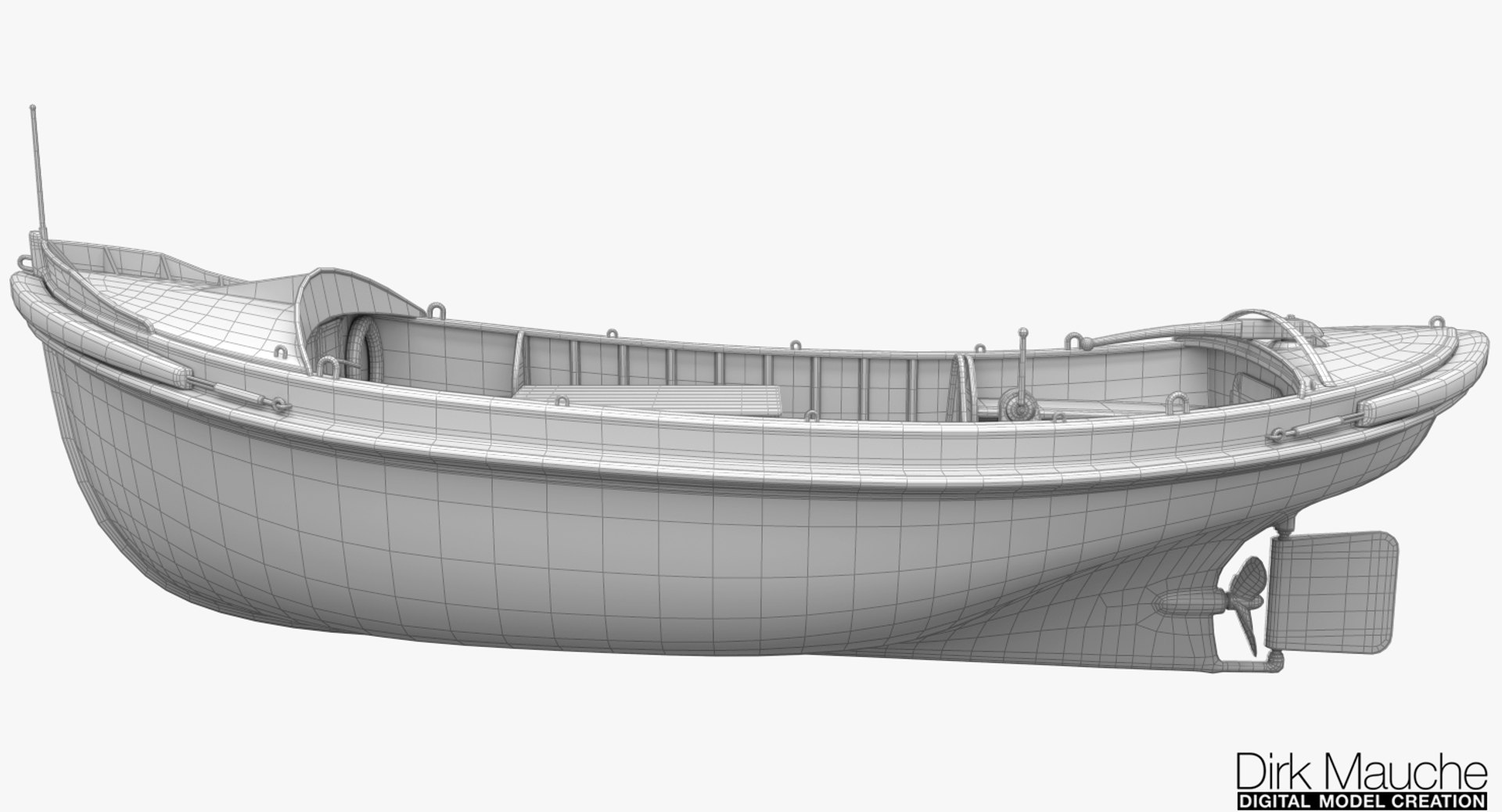 3d model mooring boat