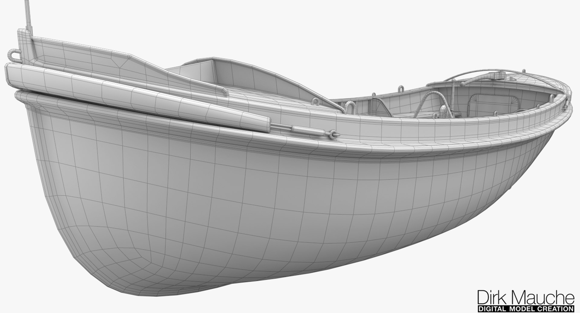 3d model mooring boat