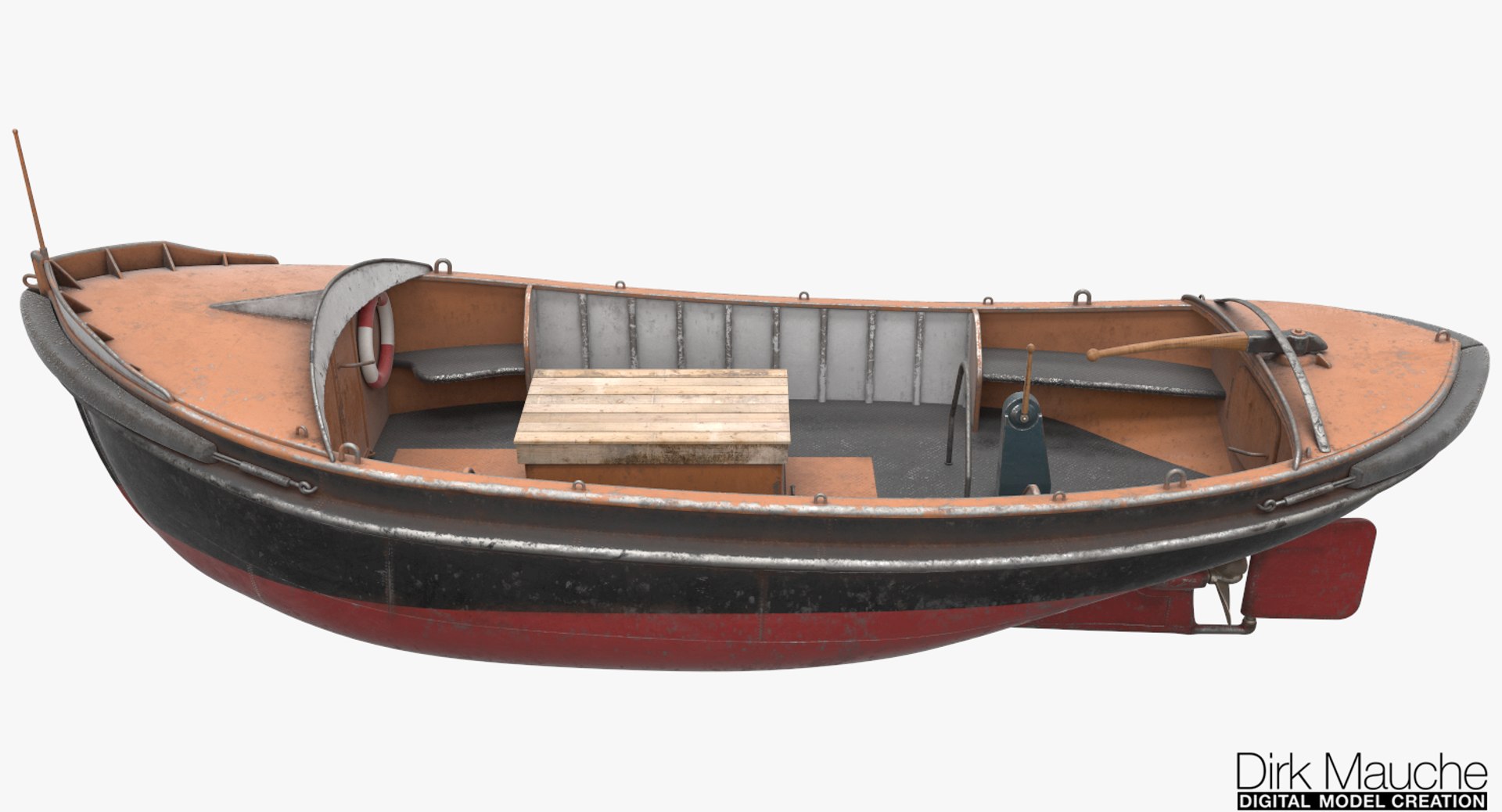 3d model mooring boat