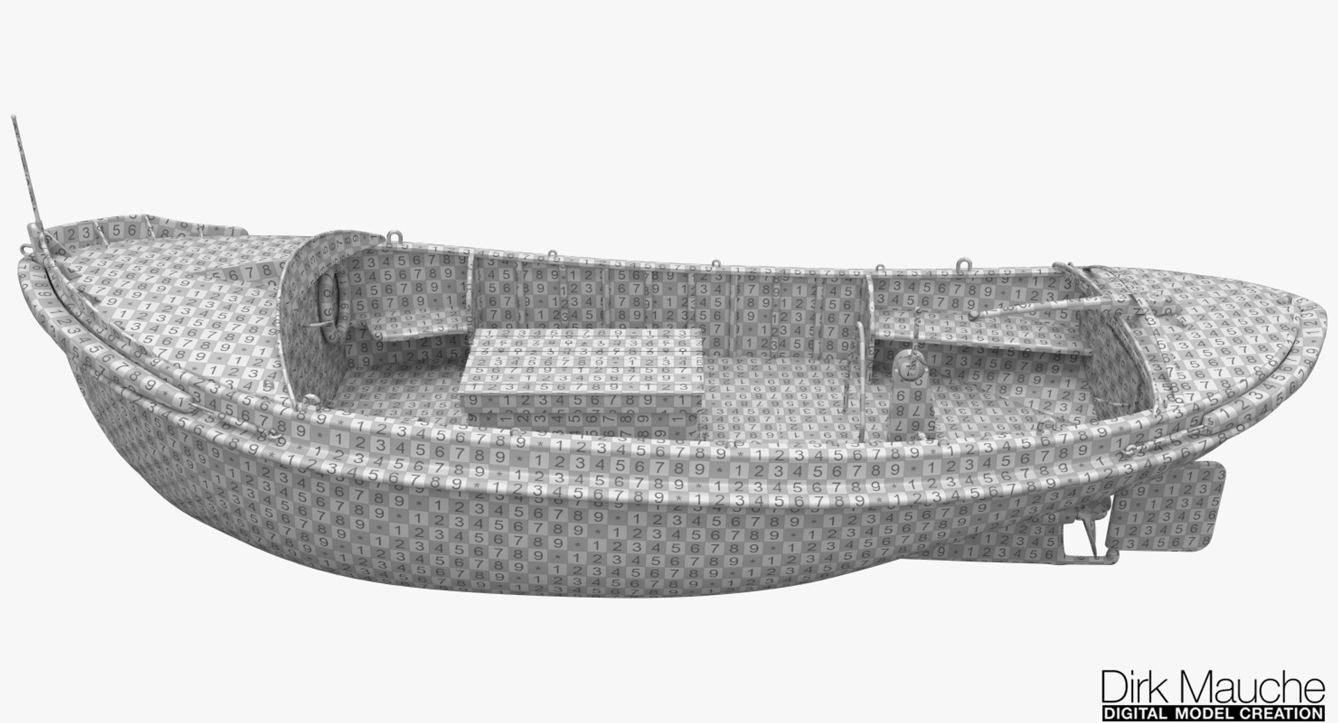 3d model mooring boat