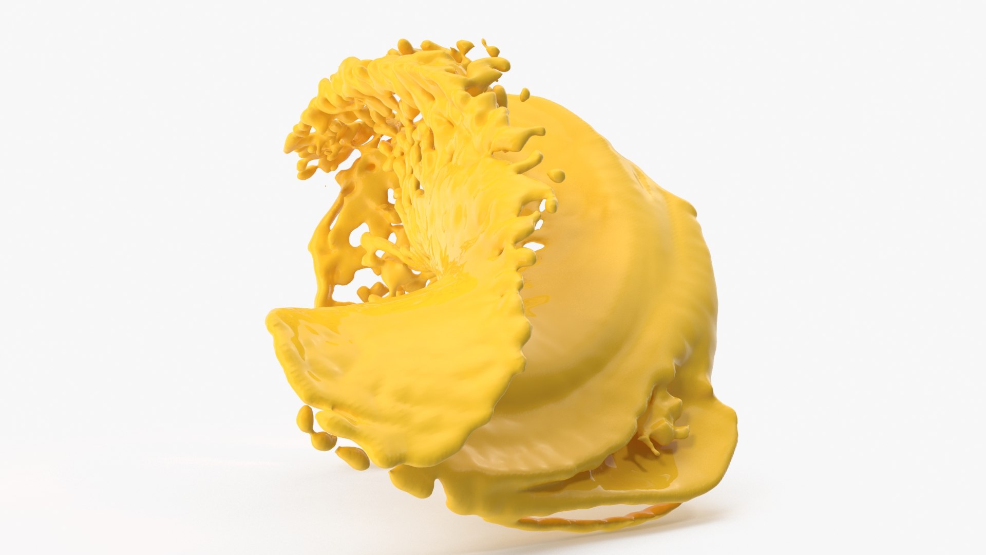 3D Yellow Splash 08 Model - TurboSquid 1872426