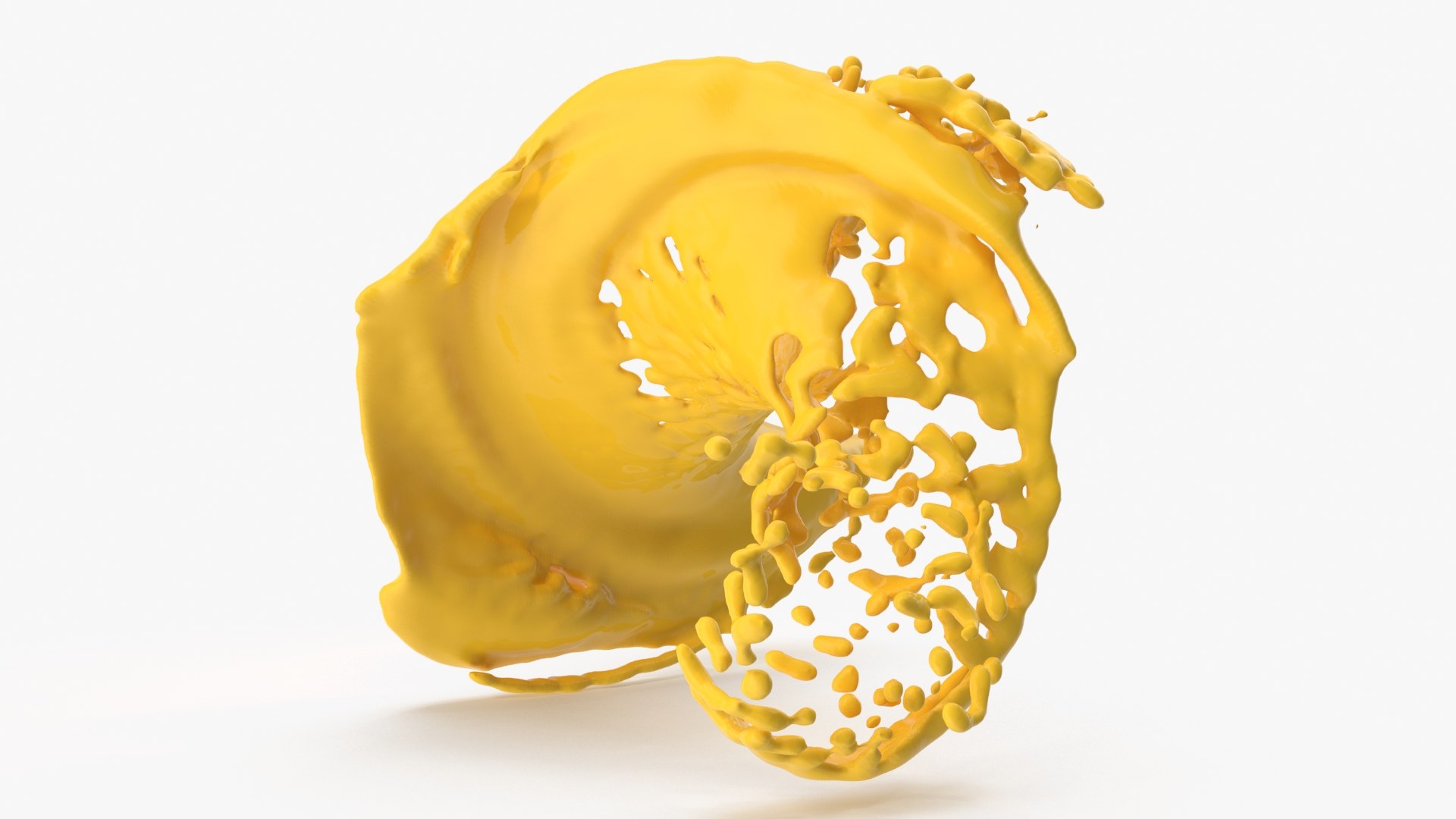 3D Yellow Splash 08 Model - TurboSquid 1872426