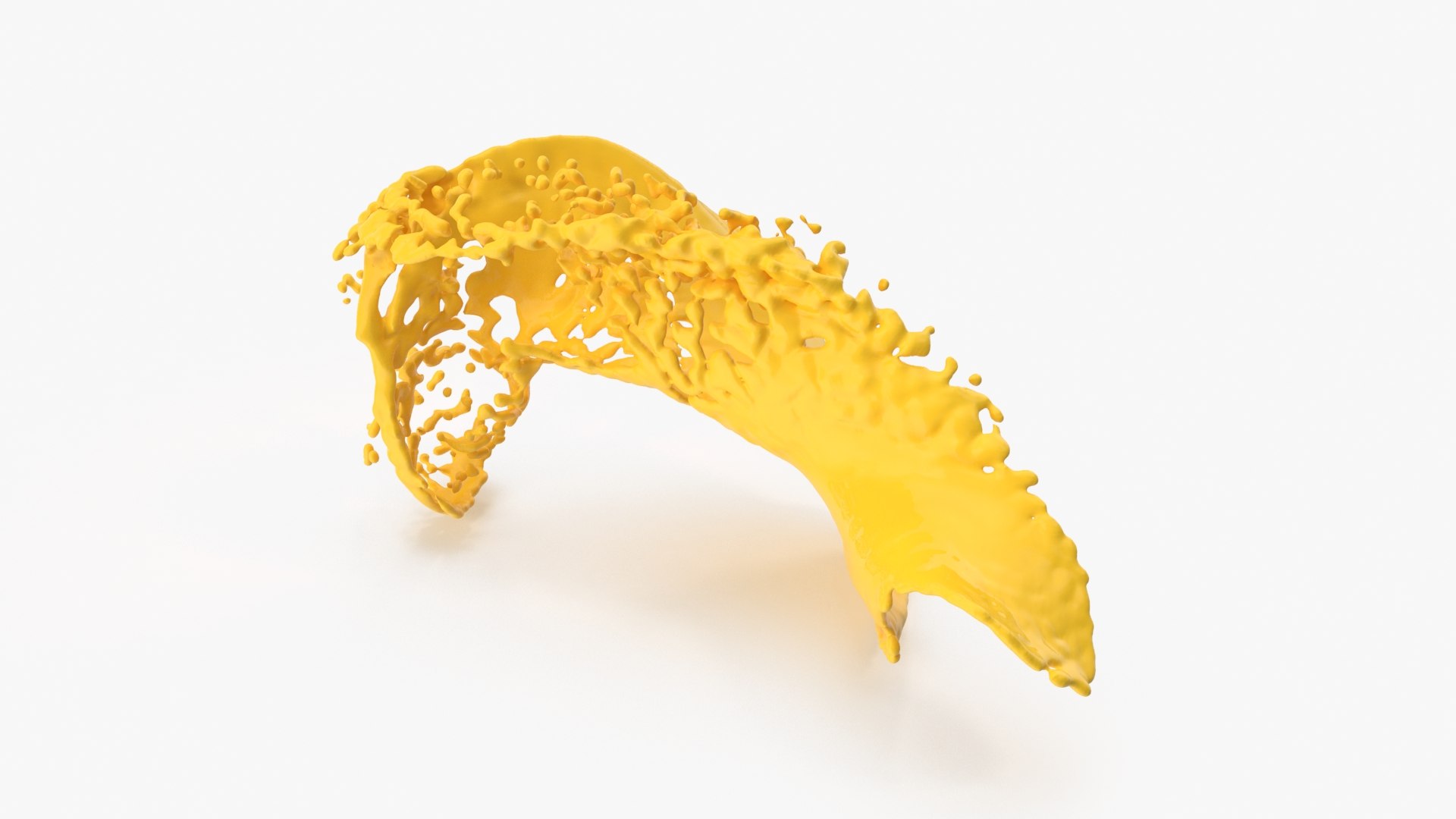 3D Yellow Splash 08 Model - TurboSquid 1872426