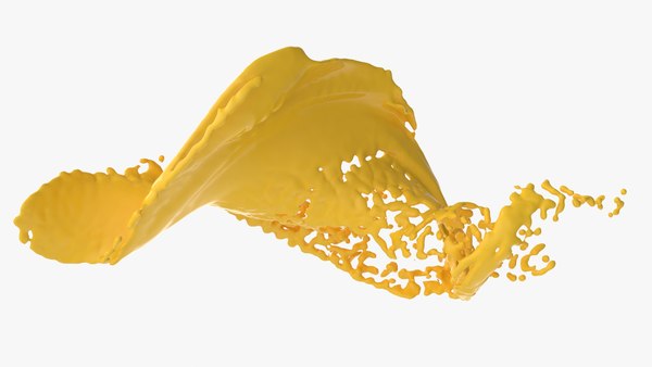 3D Yellow Splash 08 model - TurboSquid 1872426