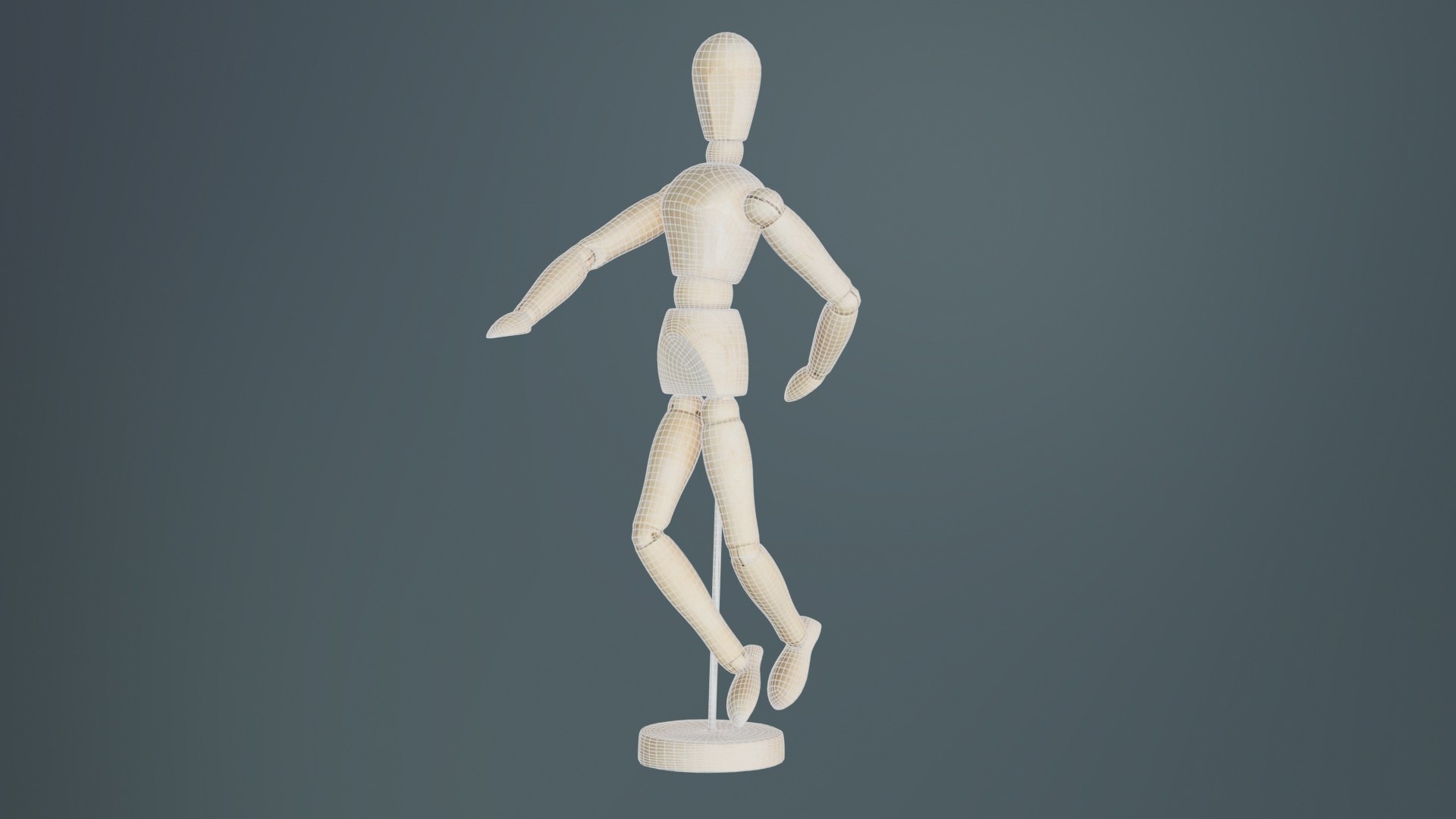 3D Wooden Mannequin Pose 05 Remastered Model - TurboSquid 2363579