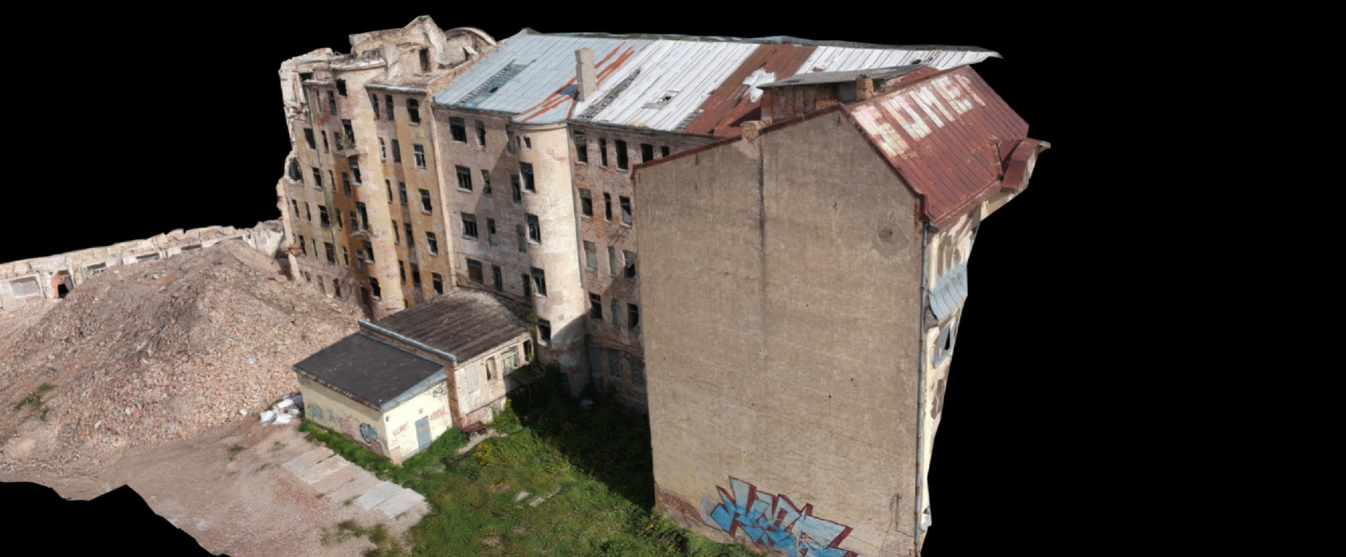 3D Wrecked Building Model - TurboSquid 1632111