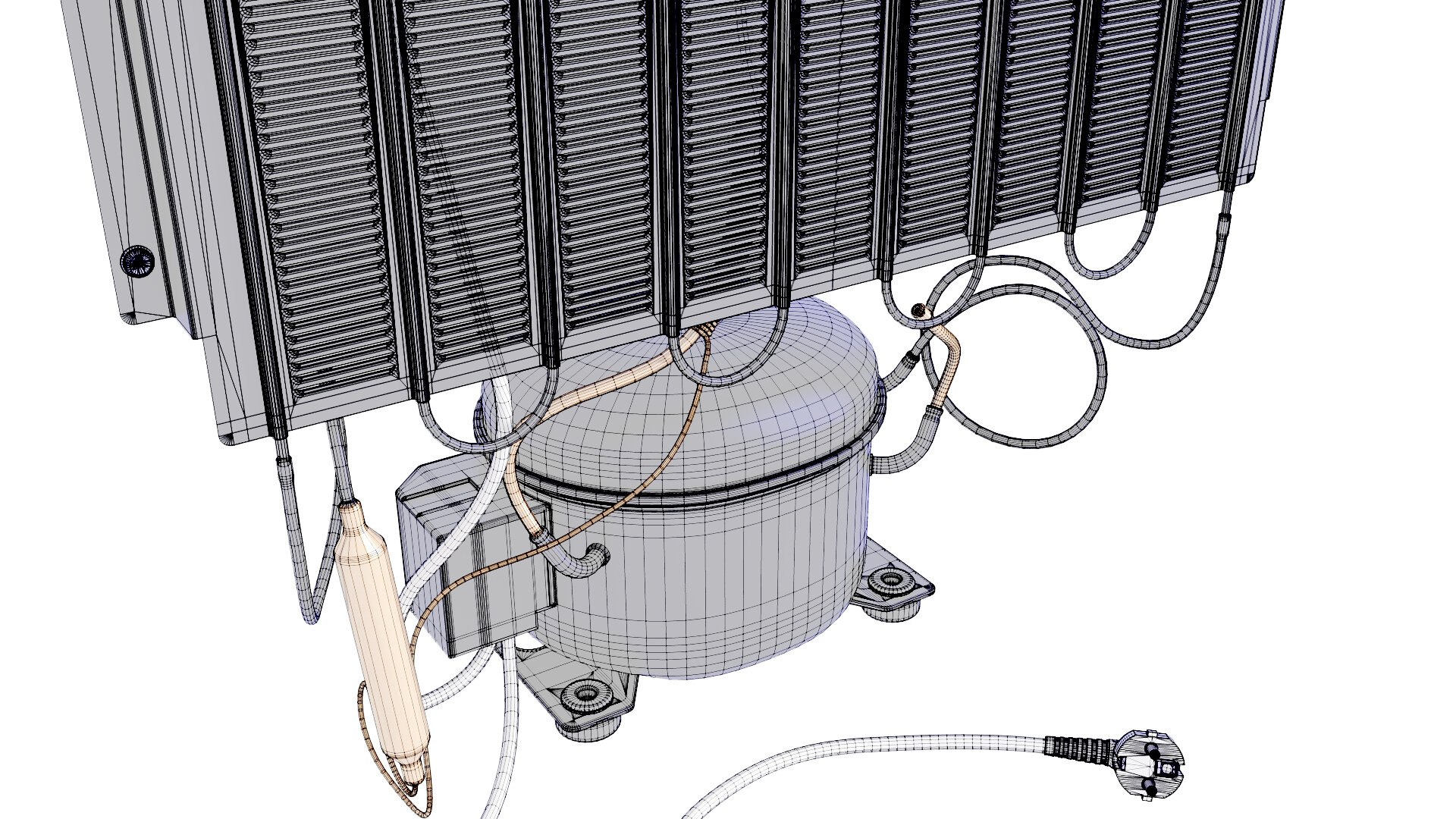 Refrigerator Compressor Condenser 4 3D Model - TurboSquid 2097263