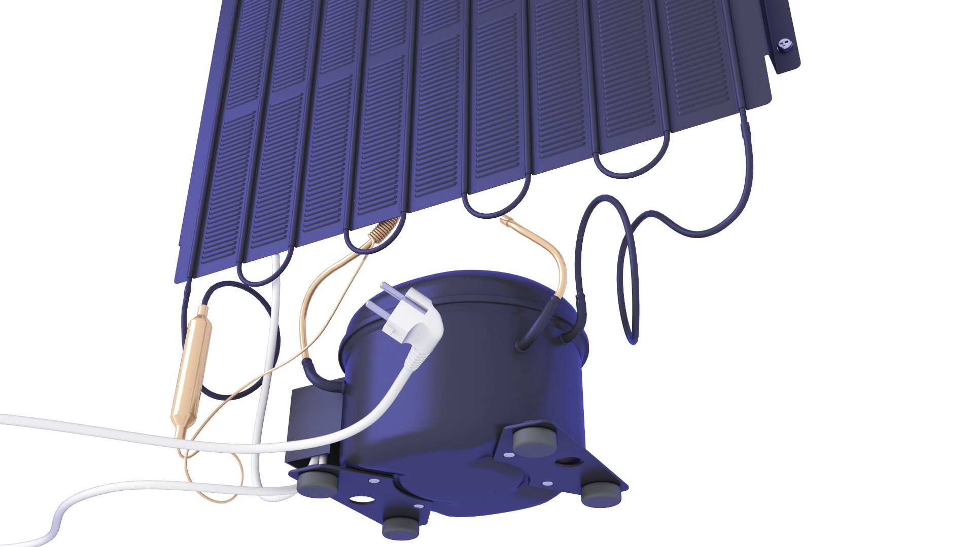 Refrigerator Compressor Condenser 4 3D Model - TurboSquid 2097263