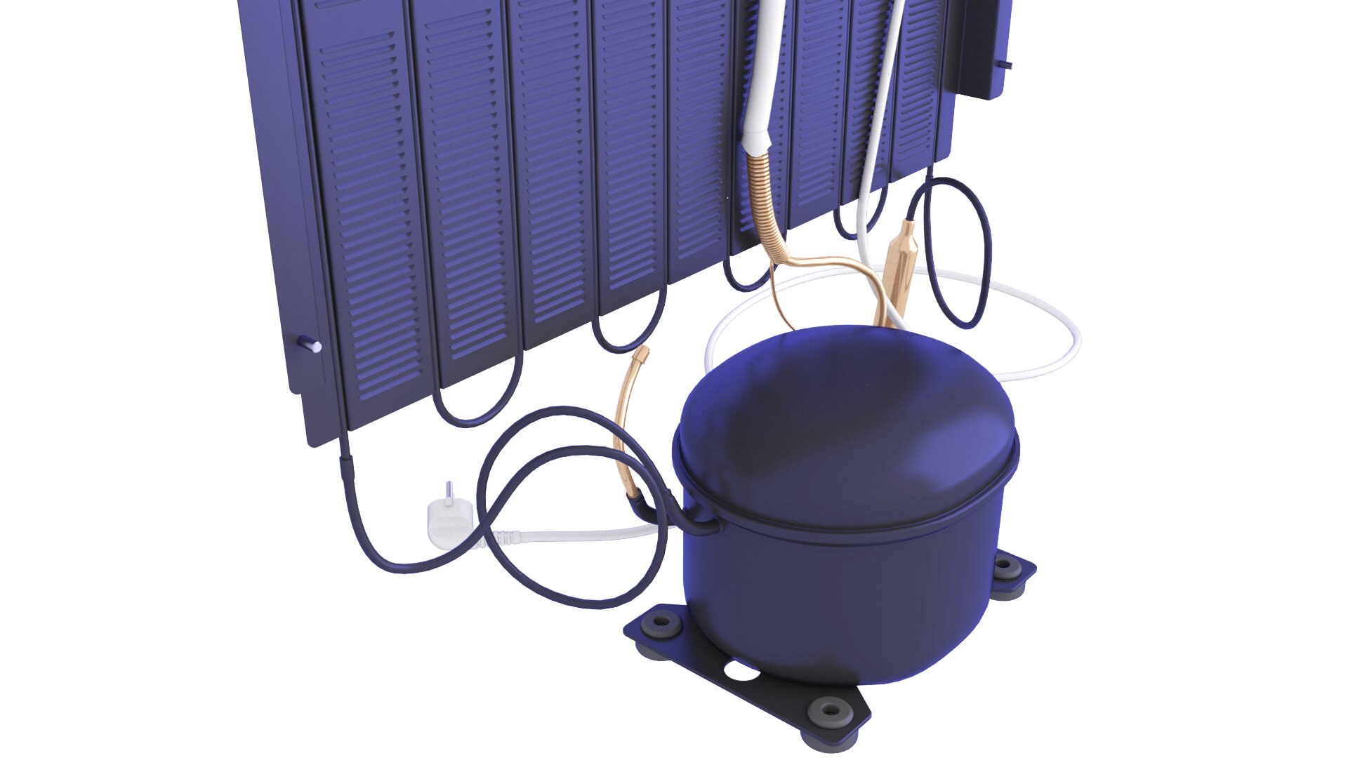 Refrigerator Compressor Condenser 4 3D Model - TurboSquid 2097263