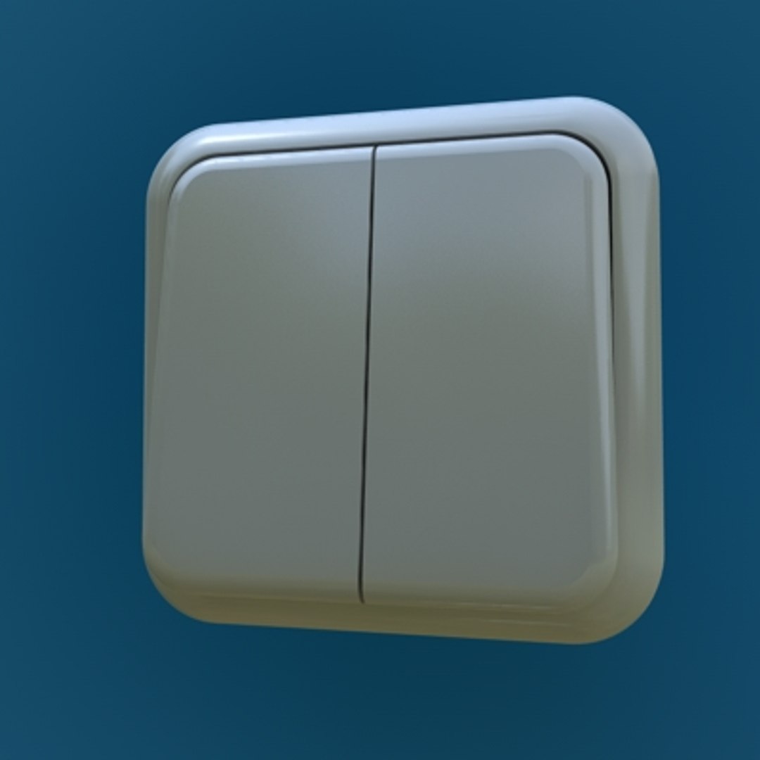 European Light Switches Wall 3d Model
