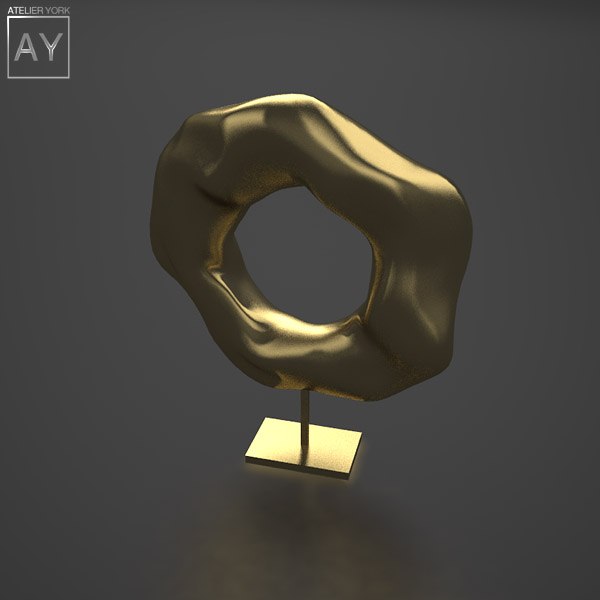 bronze art sculpture 3d model