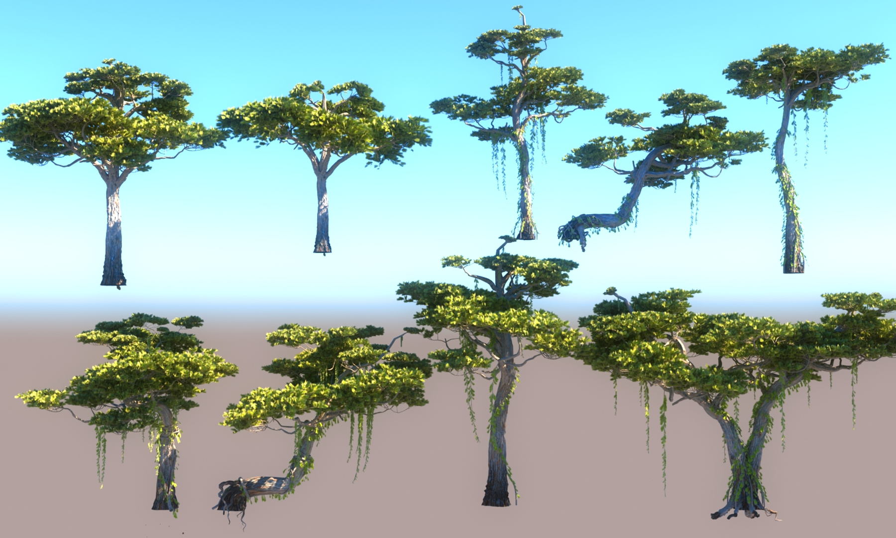 Italian Pine Tree Animated Pack 3D Model - TurboSquid 1788921