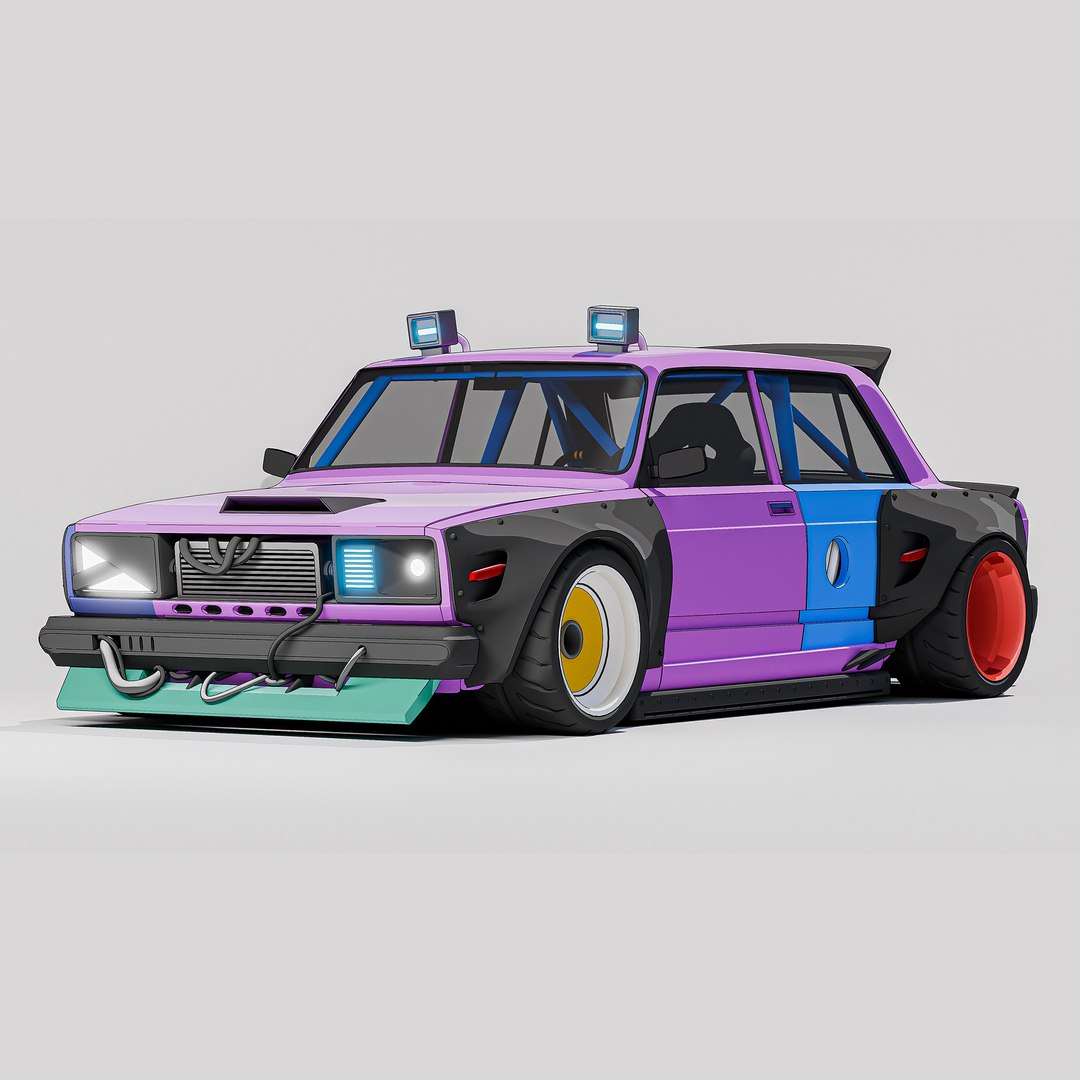 3D Cyberpunk Lada With Wide Body Kits - TurboSquid 2173709