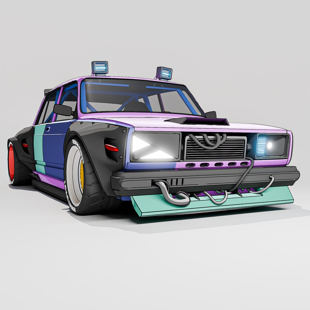 3D Cyberpunk Lada With Wide Body Kits - TurboSquid 2173709