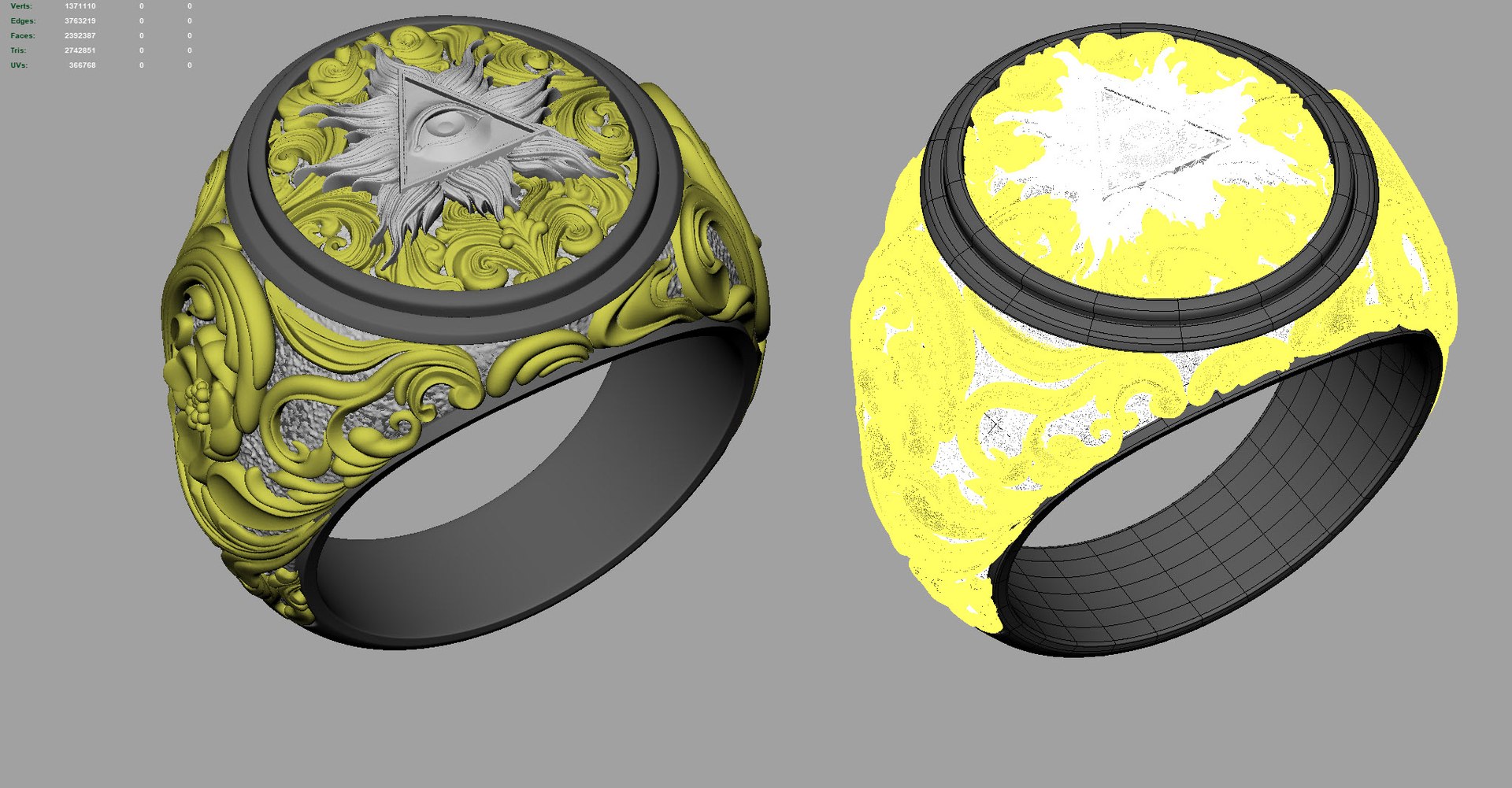 3D Jewelry Masonic Ring With Eye Symbol 0317 Set Of Sizes Stl 3dm Fbx - TurboSquid 2103474