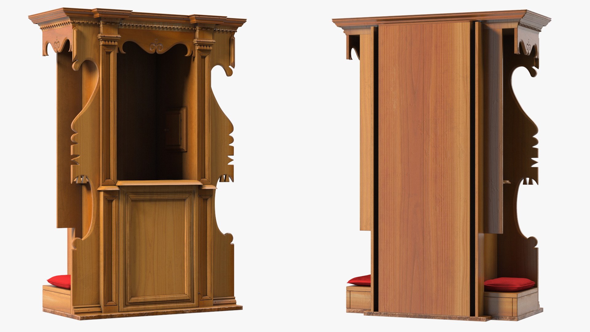 Renaissance Style Confessional 3D Model - TurboSquid 1902005