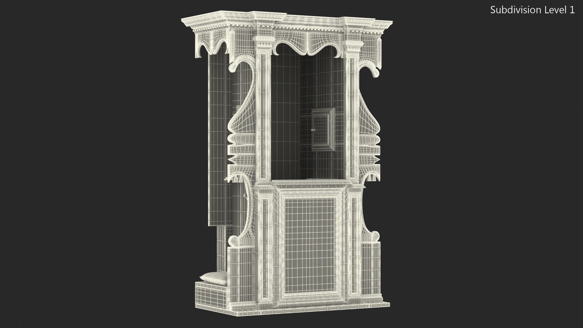 Renaissance Style Confessional 3D Model - TurboSquid 1902005