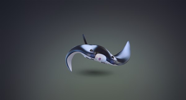 3D cute cartoon manta model - TurboSquid 1322945