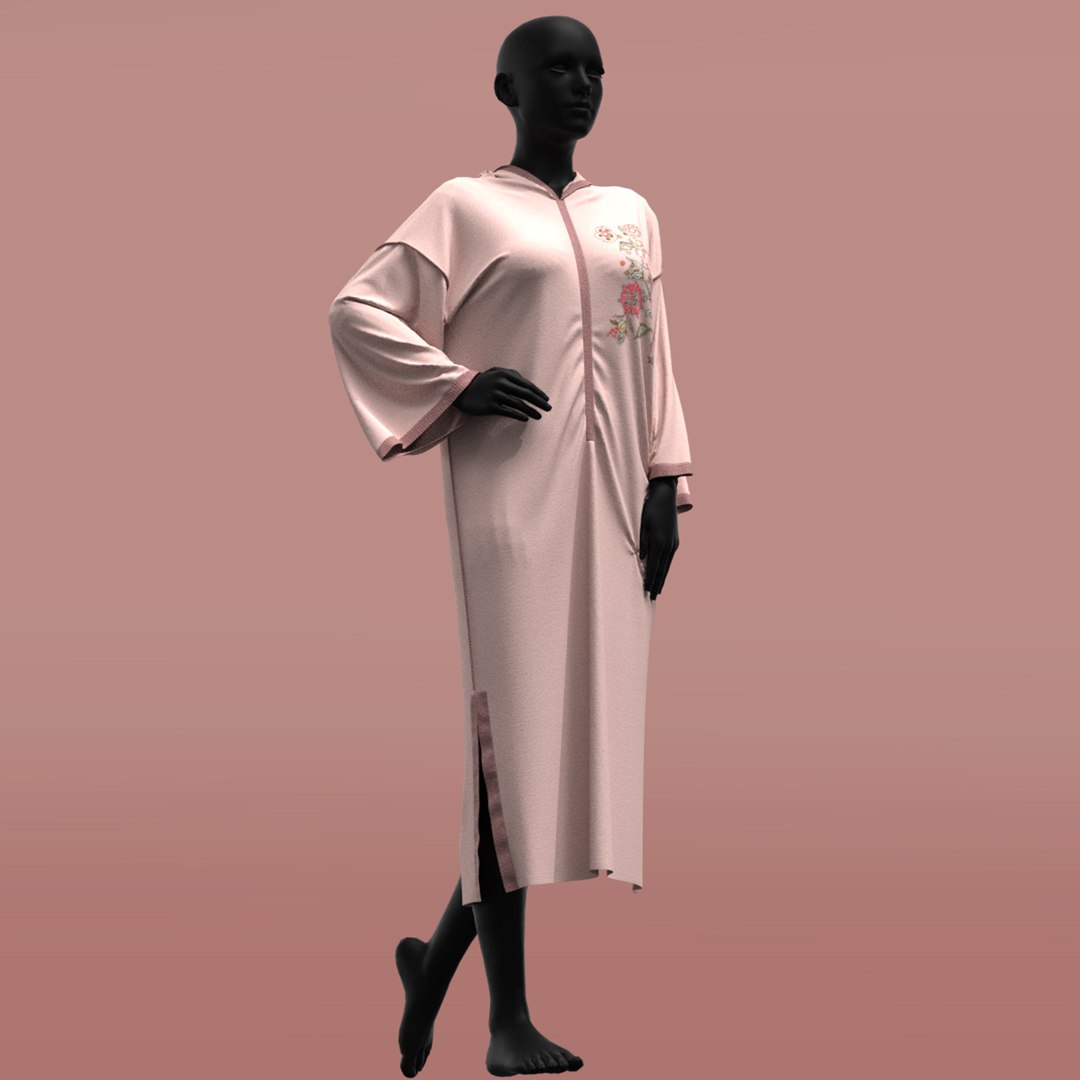 Moroccan Jellaba Chic 3D Model - TurboSquid 1770603