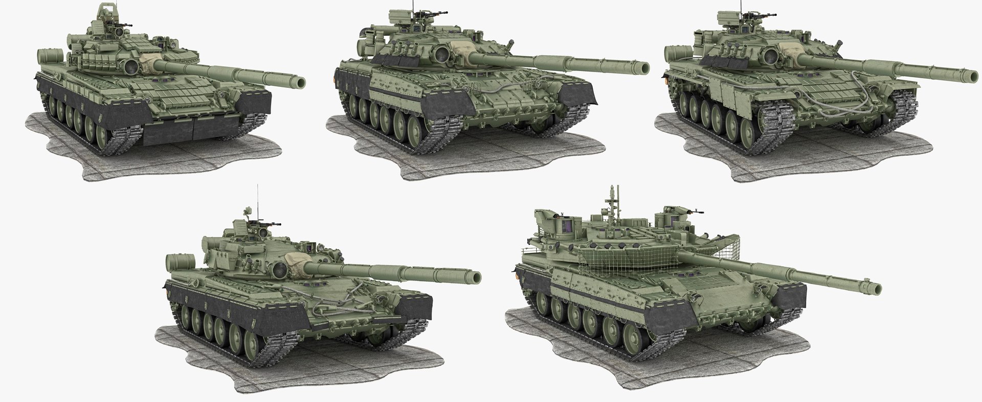 3D T-80 MBT Collection 10 In 1 - TurboSquid 2343182