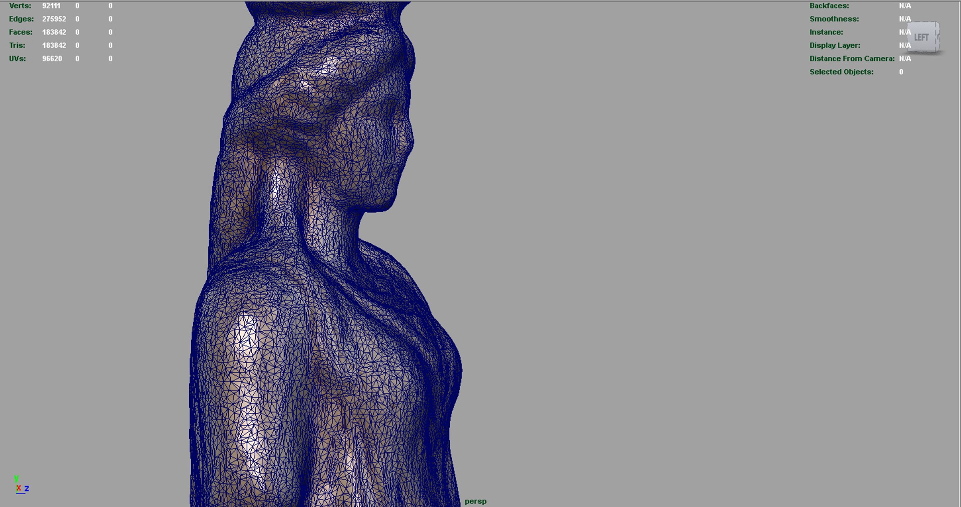 3d Caryatid Column Statue Model