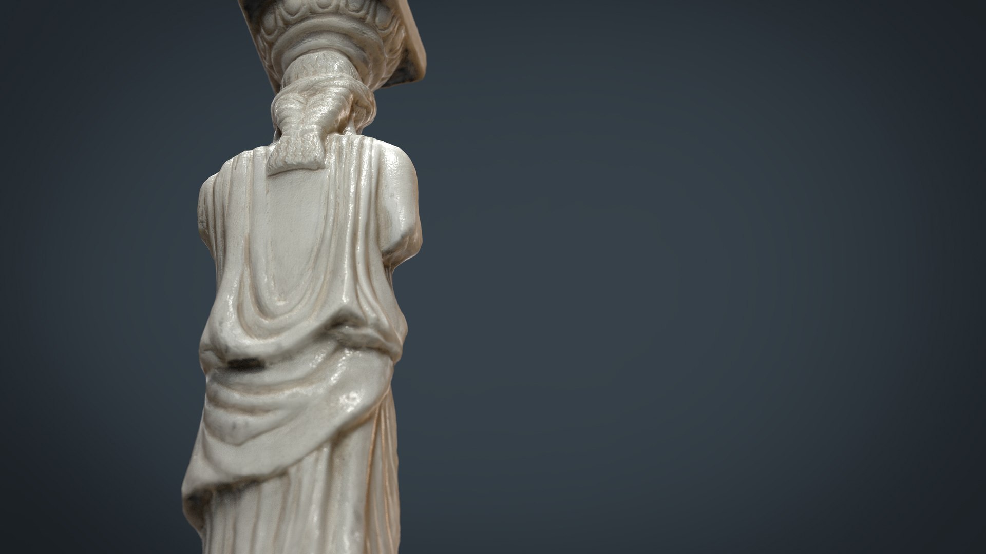 3d Caryatid Column Statue Model