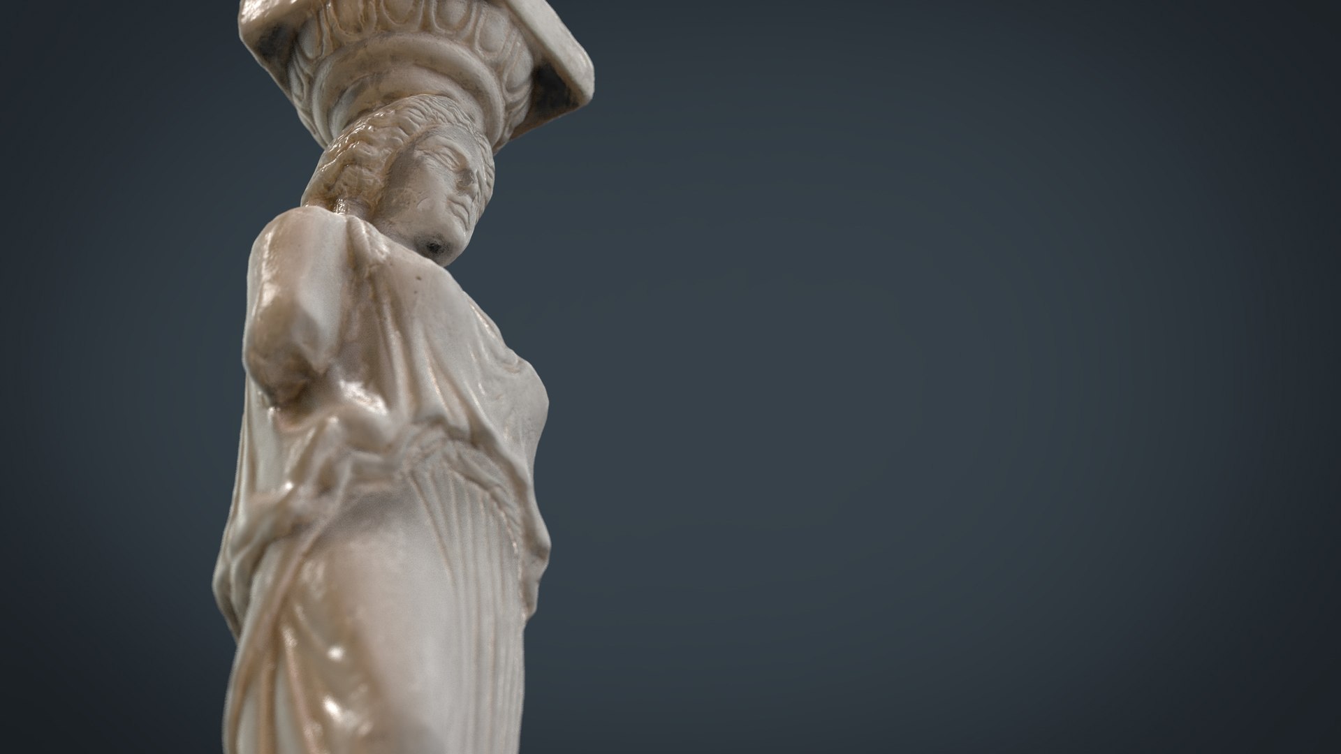 3d Caryatid Column Statue Model