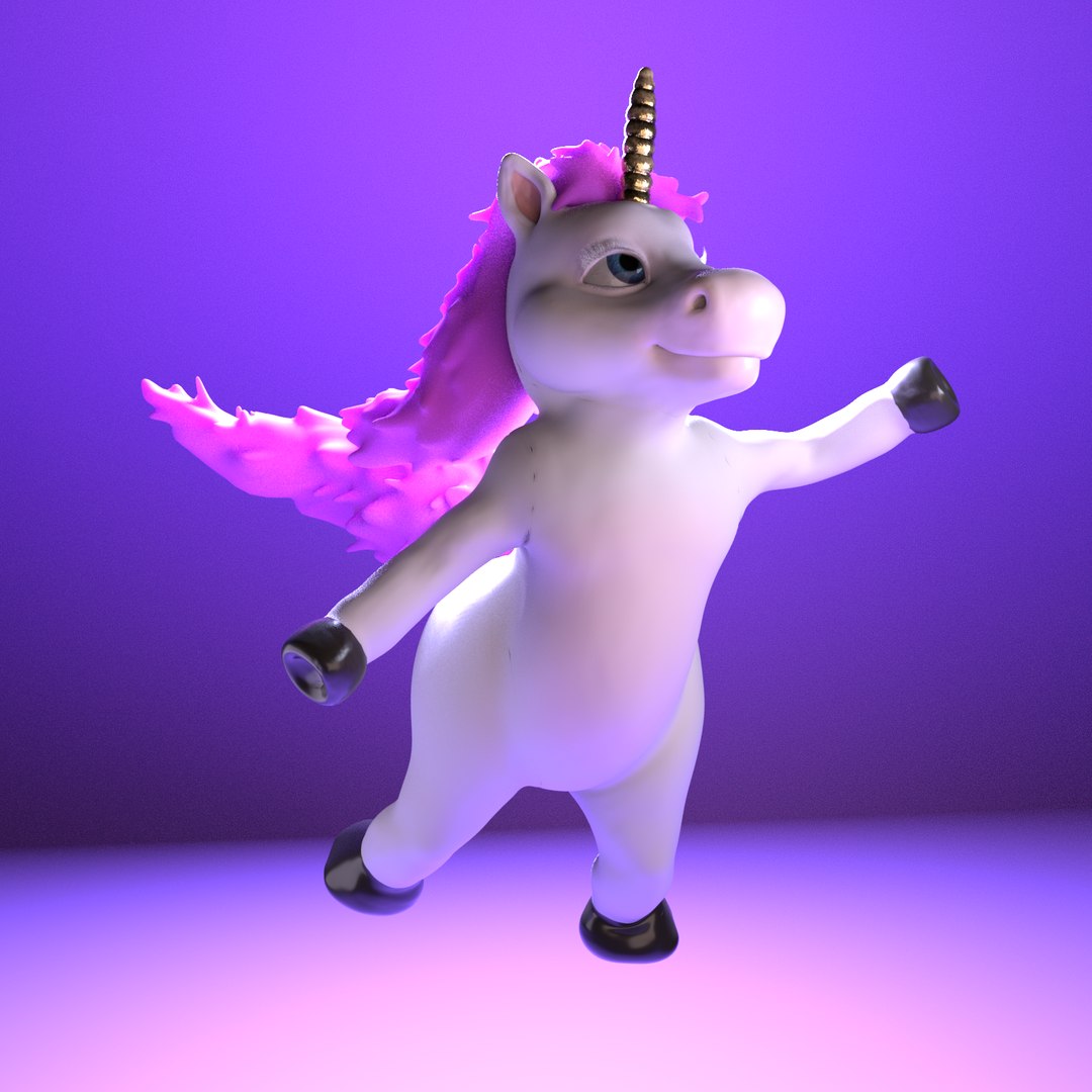 3D Unicorn Characters Model - TurboSquid 1466345