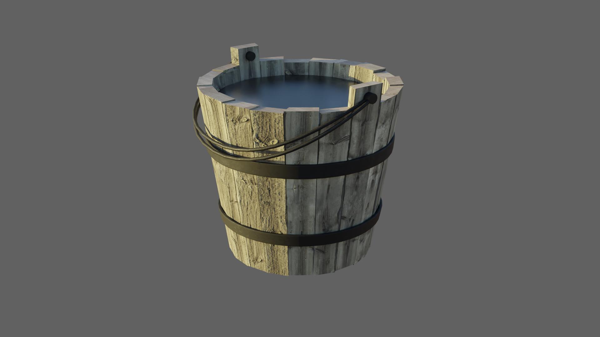 Wooden Bucket 3D - TurboSquid 1747325