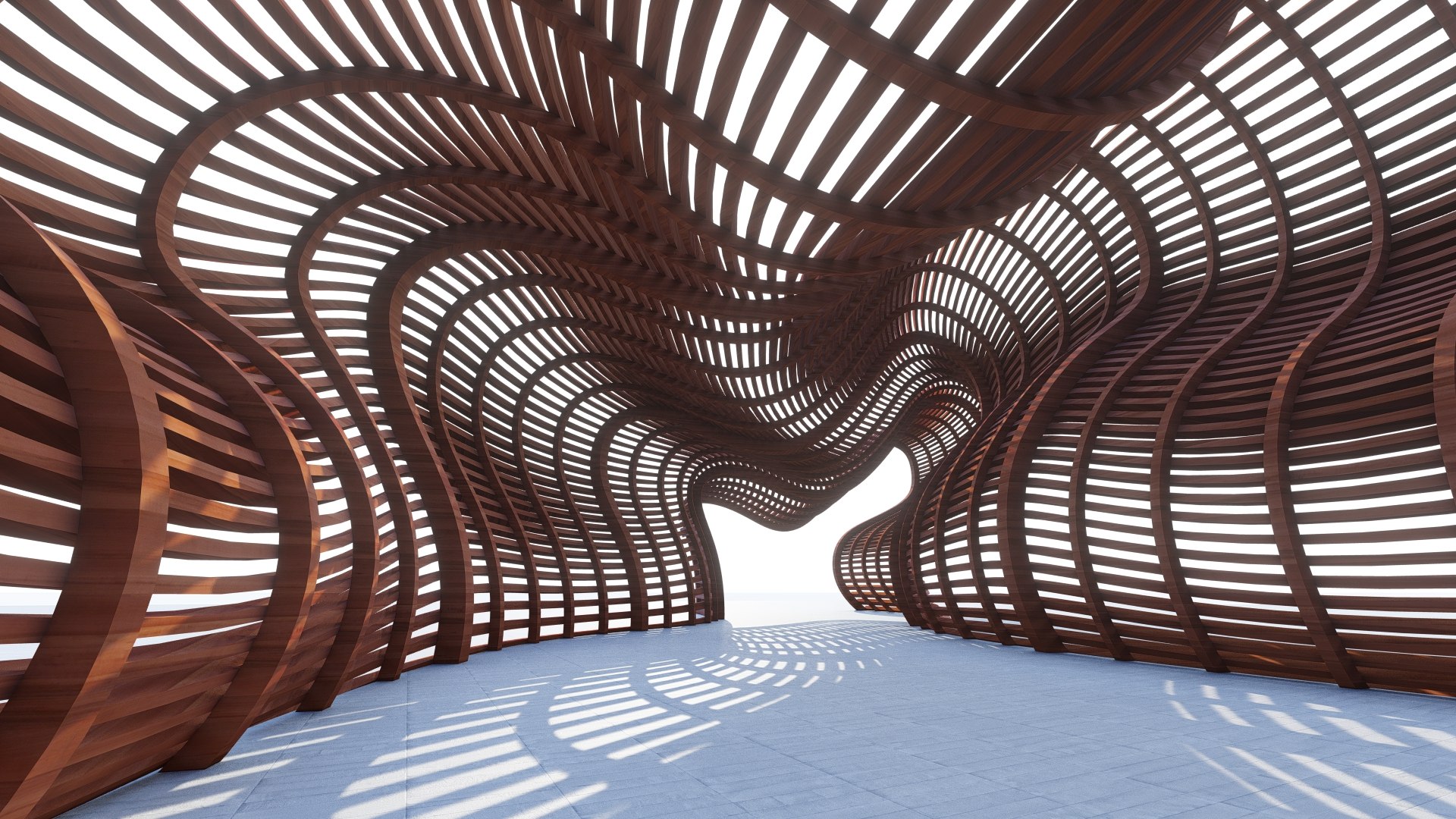 Outdoor pathway coverage 3D - TurboSquid 1964370