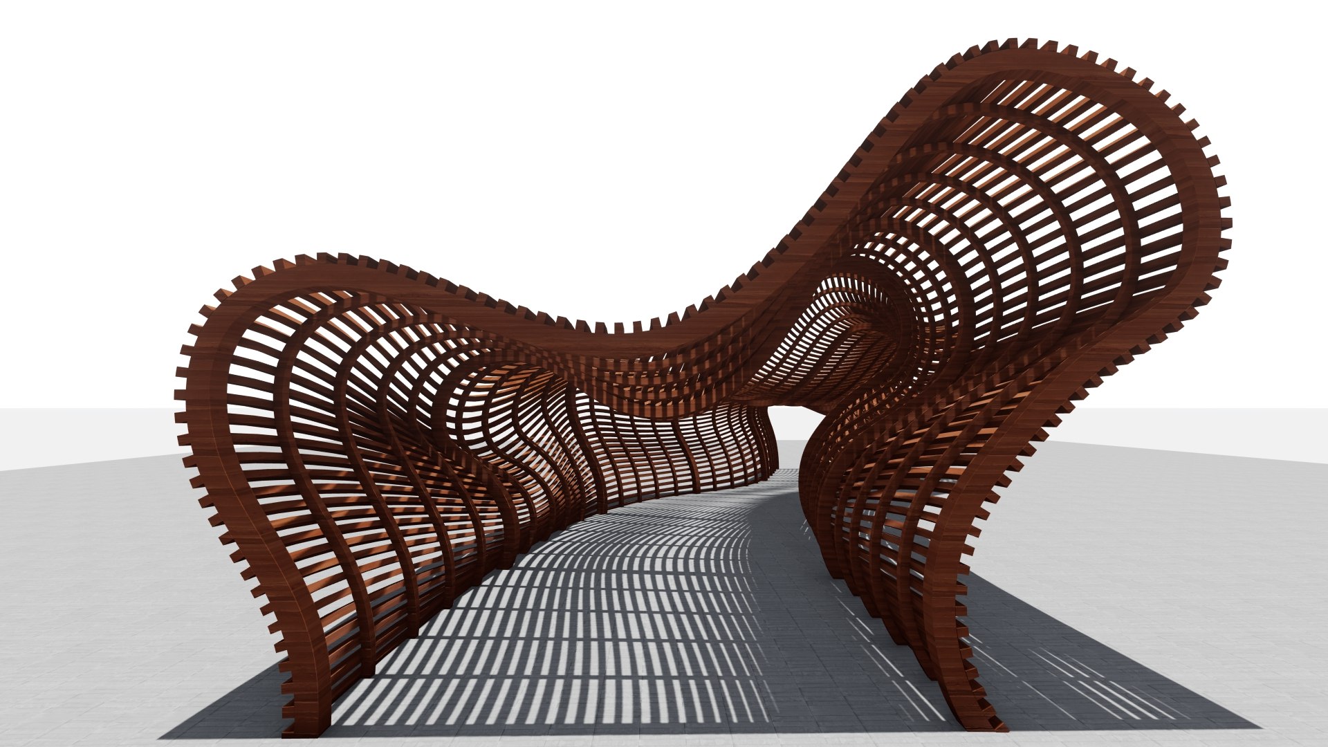 Outdoor pathway coverage 3D - TurboSquid 1964370