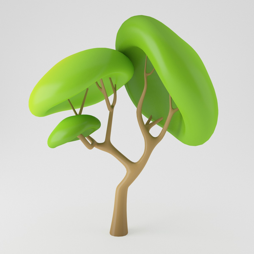 3d C4d Toon Tree
