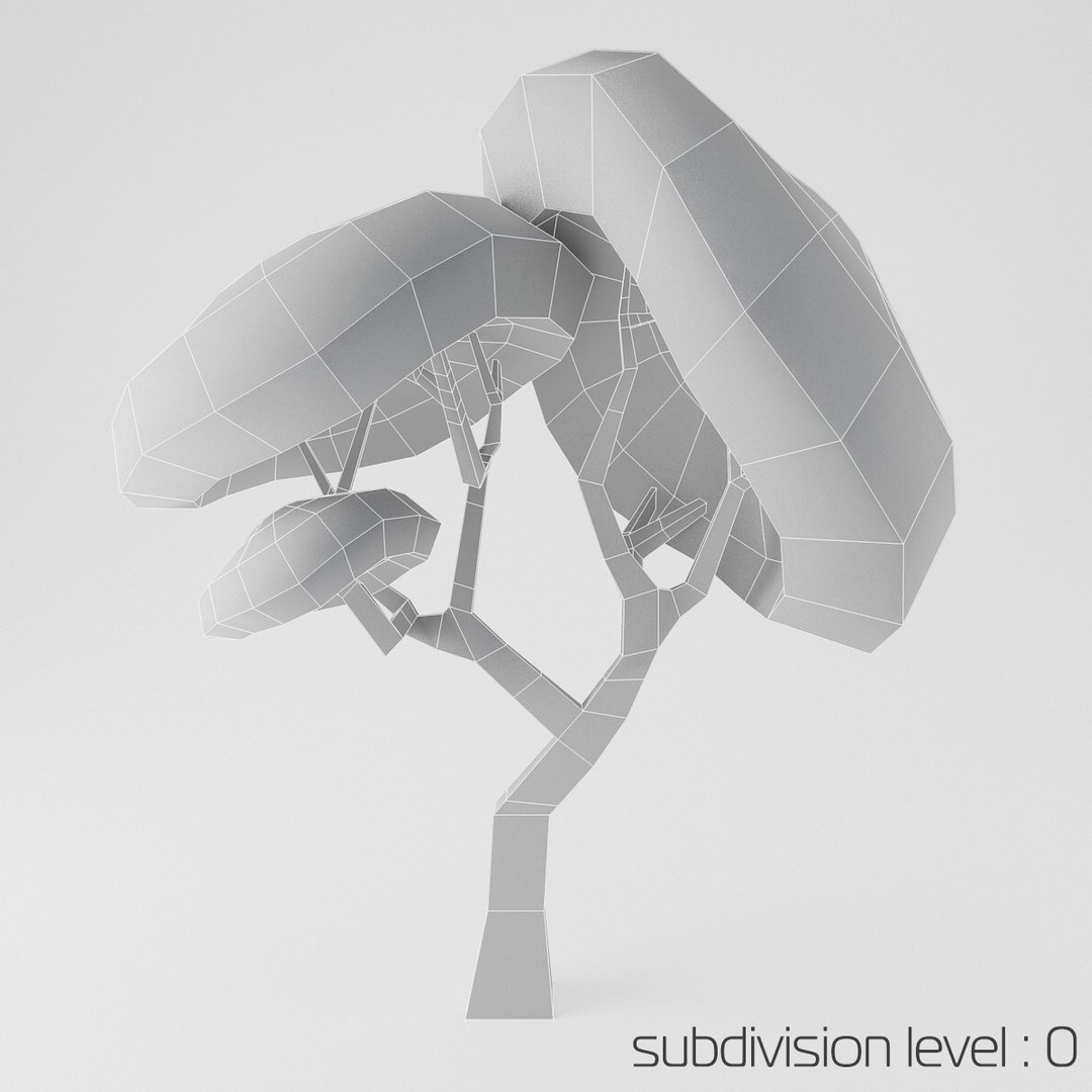 3d C4d Toon Tree