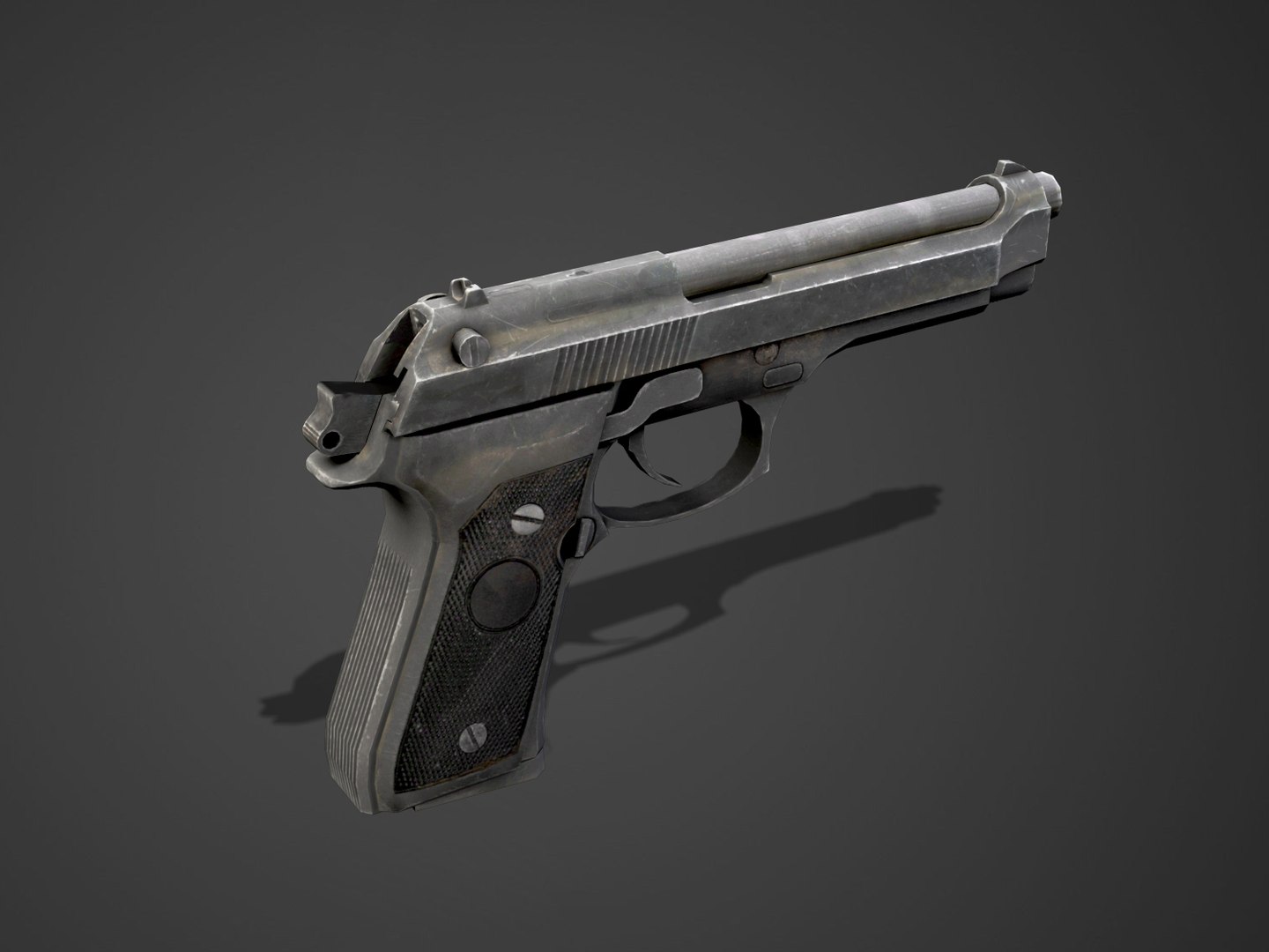 Pistol M92f Low-poly 3D Model - TurboSquid 1352462
