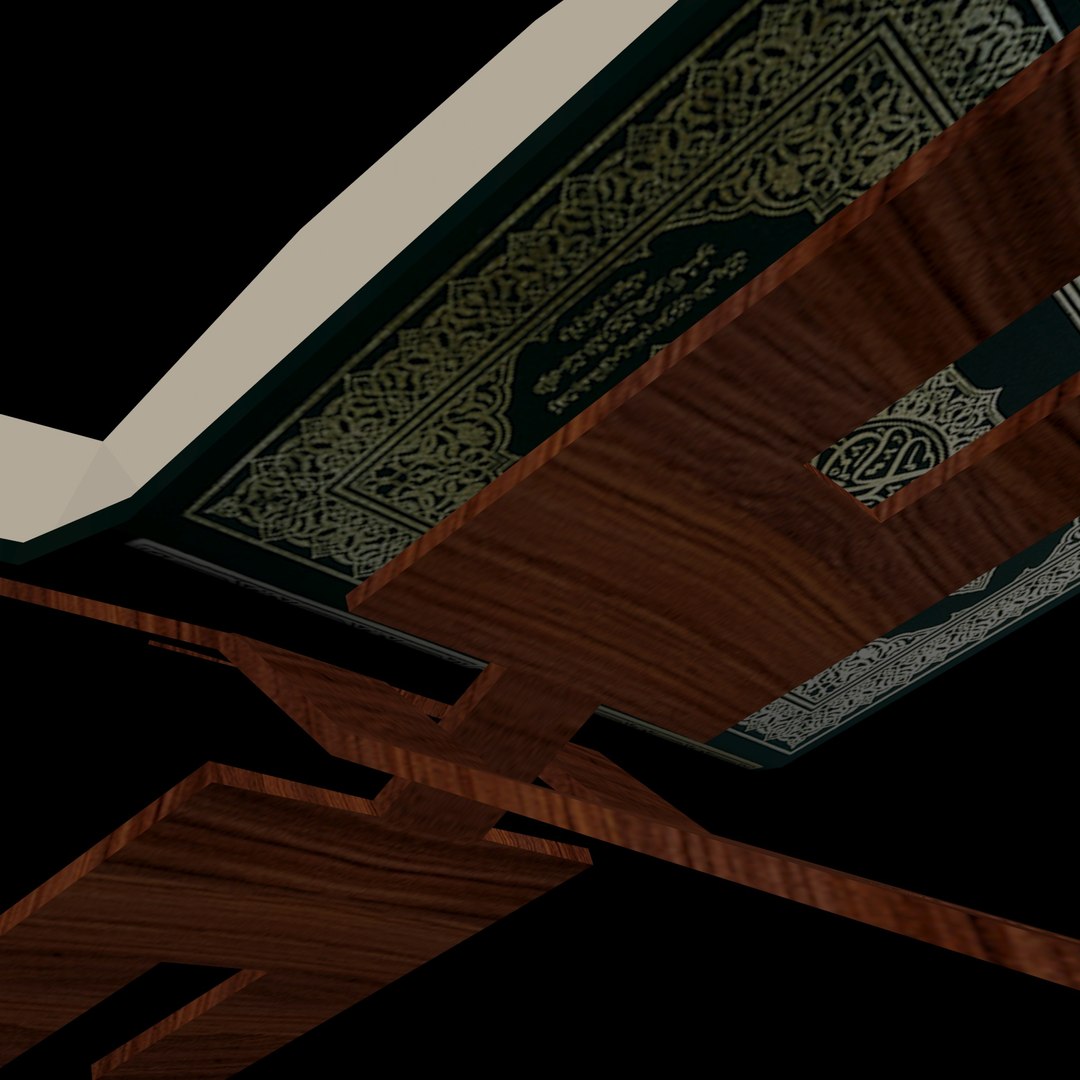3D Model Low Poly Quran With Rahl - TurboSquid 2069006