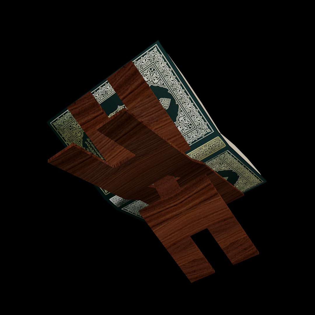 3D Model Low Poly Quran With Rahl - TurboSquid 2069006