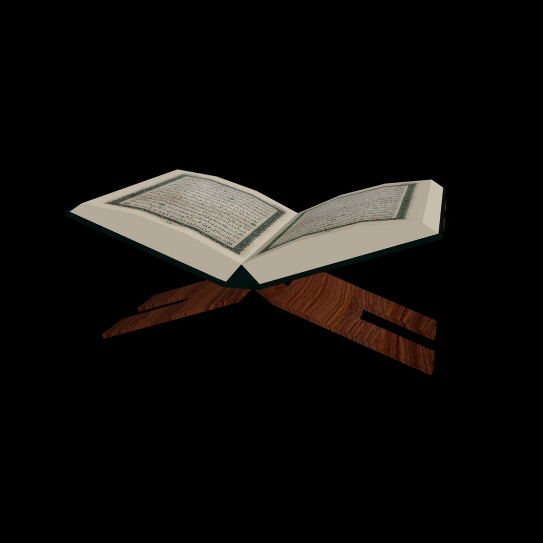 3D Model Low Poly Quran With Rahl - TurboSquid 2069006