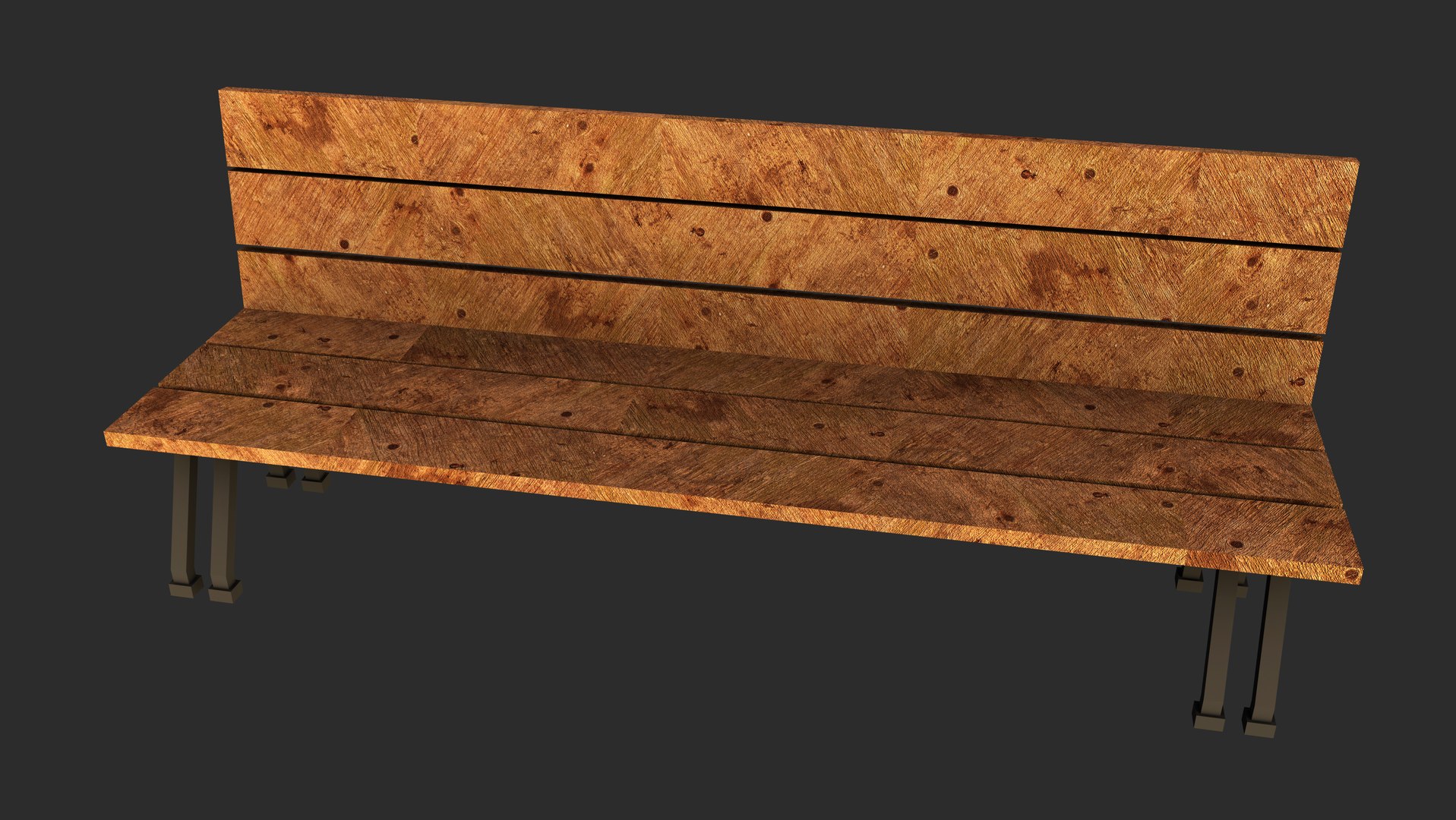 Free Free Wood Bench 3D Model - TurboSquid 2417535