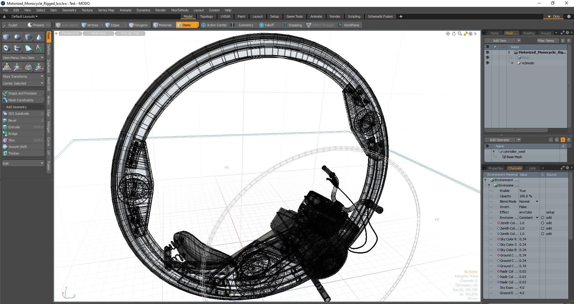 3D Motorized Monocycle Rigged for Modo - TurboSquid 1882711