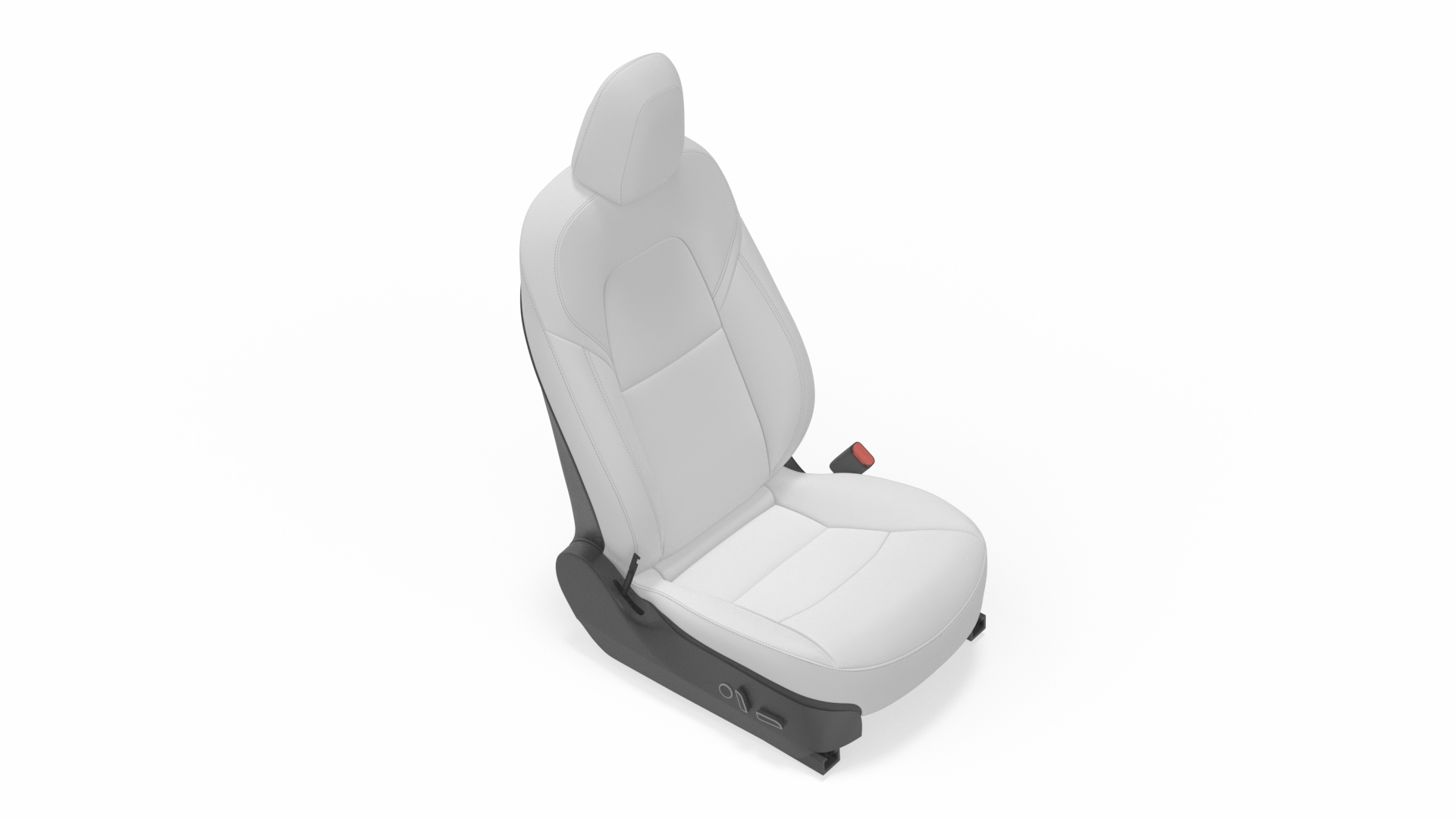3D Tesla Model 3 Front Passenger Seat White Leather - TurboSquid 2176928