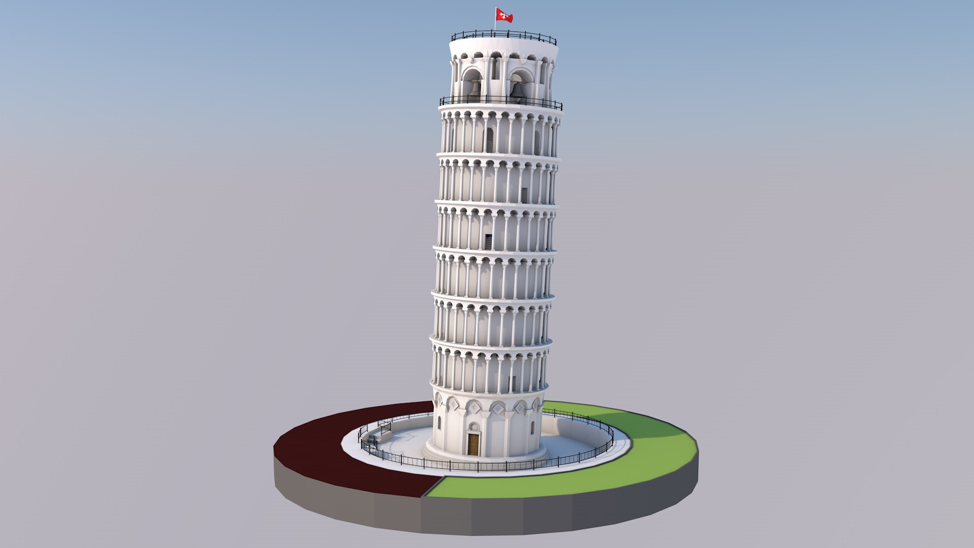 3D Pisa Leaning Model - TurboSquid 1567111