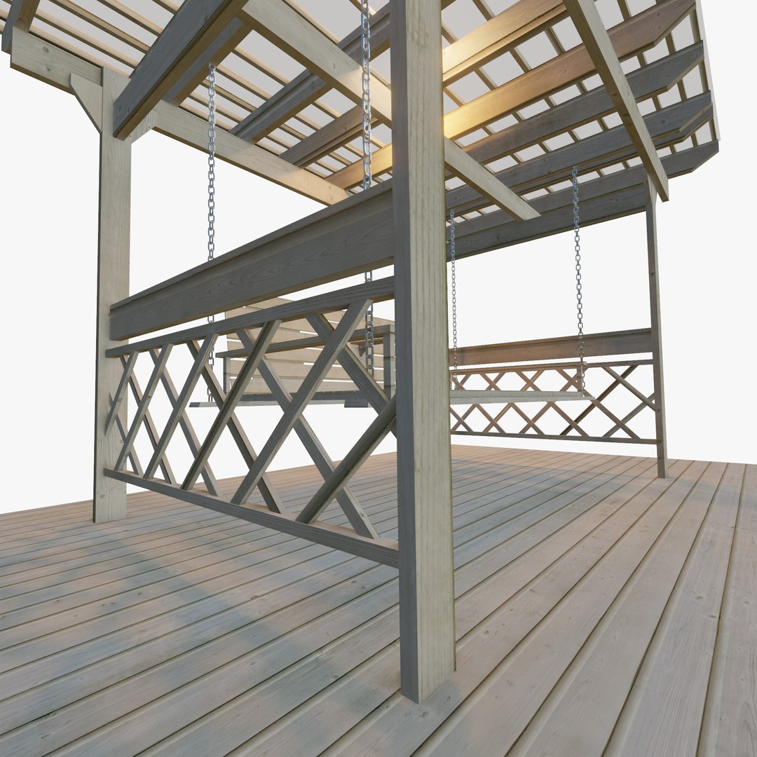 3D Arbor With Swing Model - TurboSquid 1891761