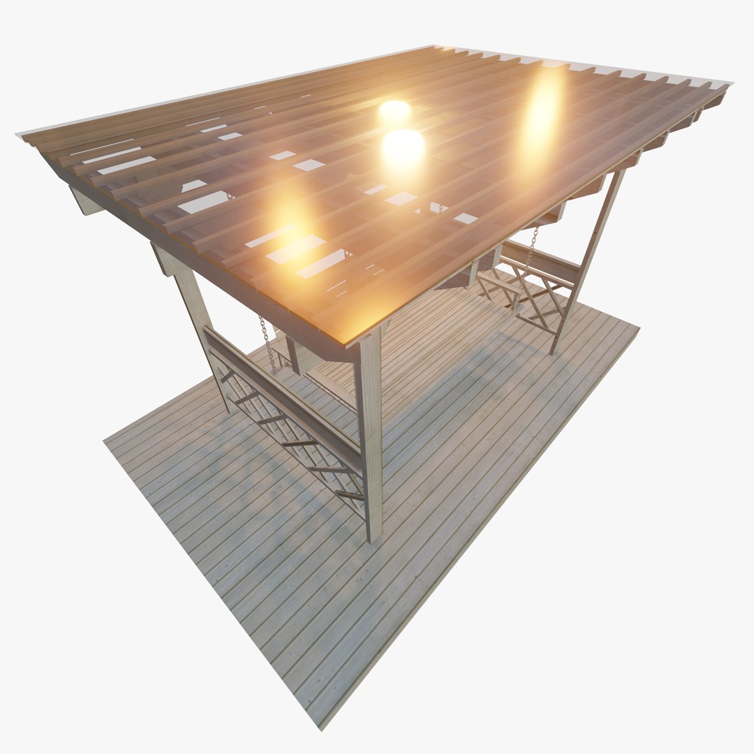 3D Arbor With Swing Model - TurboSquid 1891761